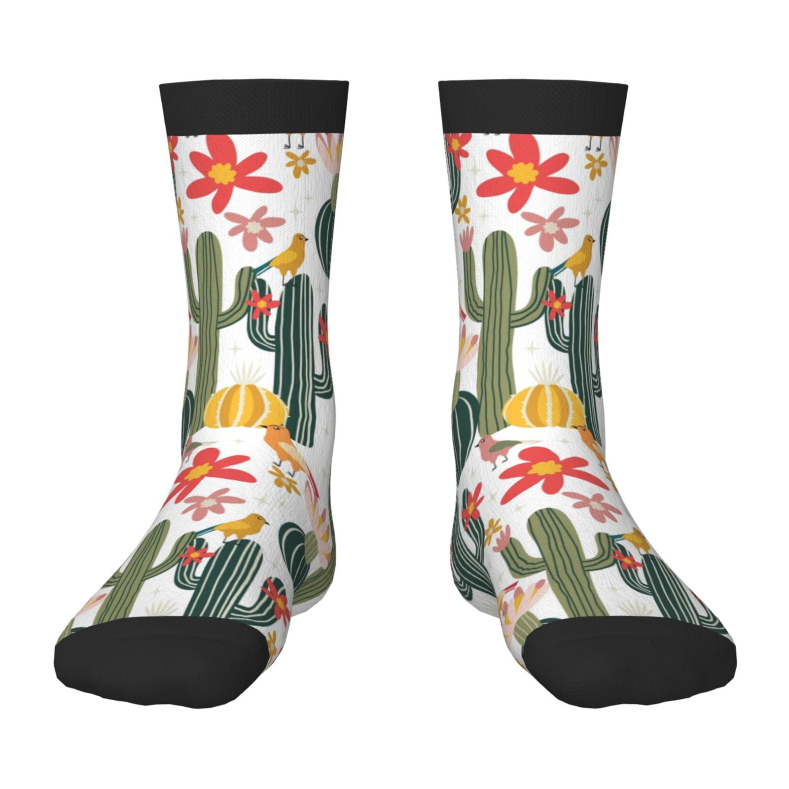 Fuzoiu Summer Cactus With Blooming Print Kids Socks For Boys Girls,Grip ...