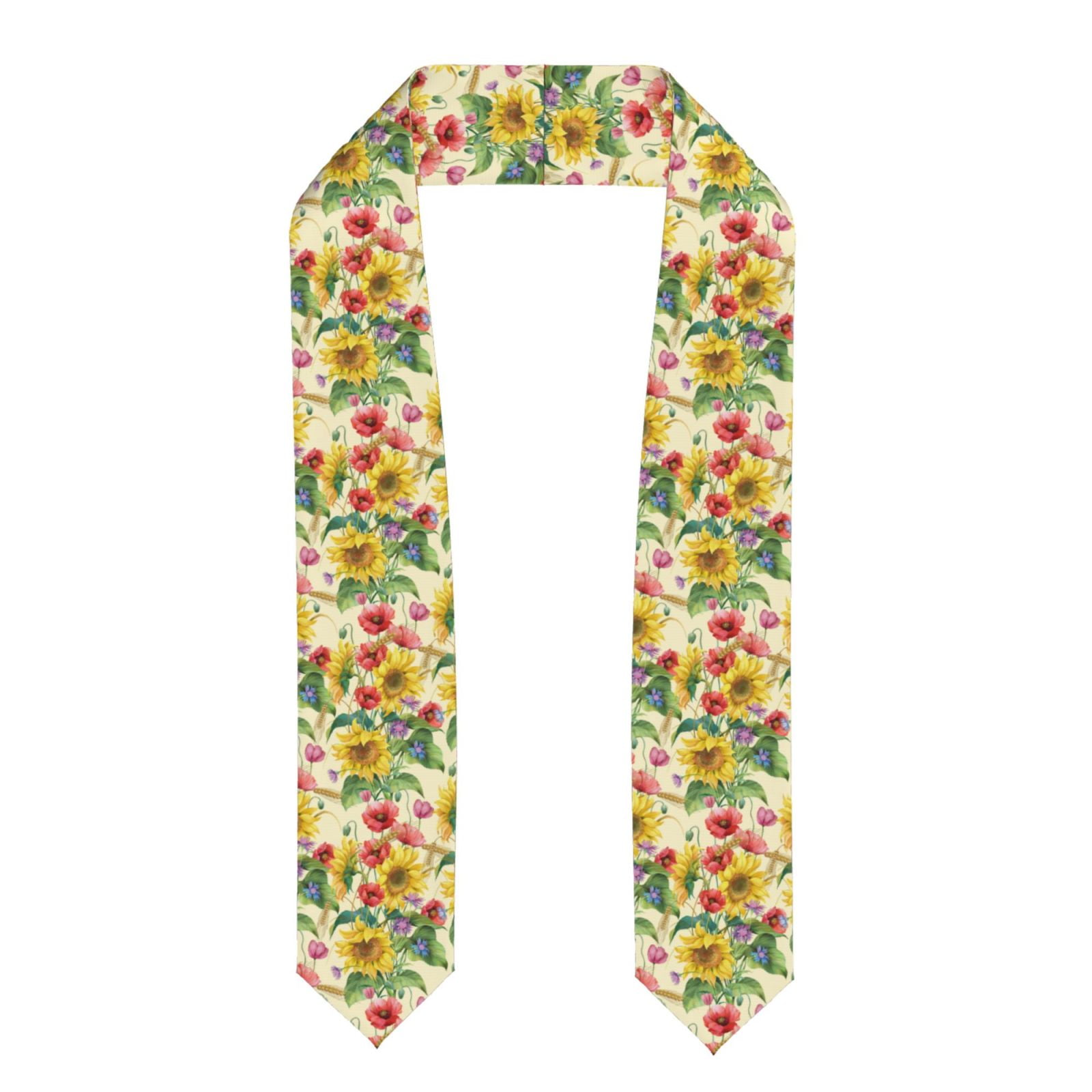 Fuzoiu Sunflower Cornflower Poppy Print Graduation Sash,Graduation ...