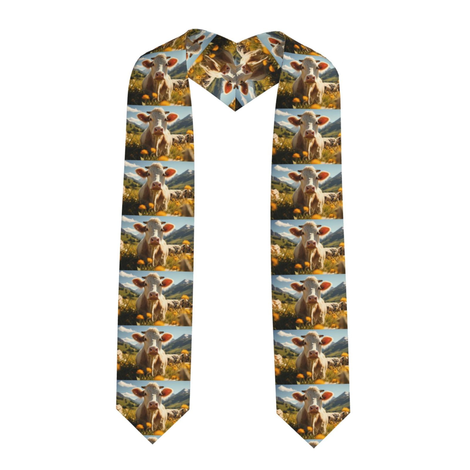 Fuzoiu Sunflower Cow Pasture Print Graduation Sash,Graduation Stole ...