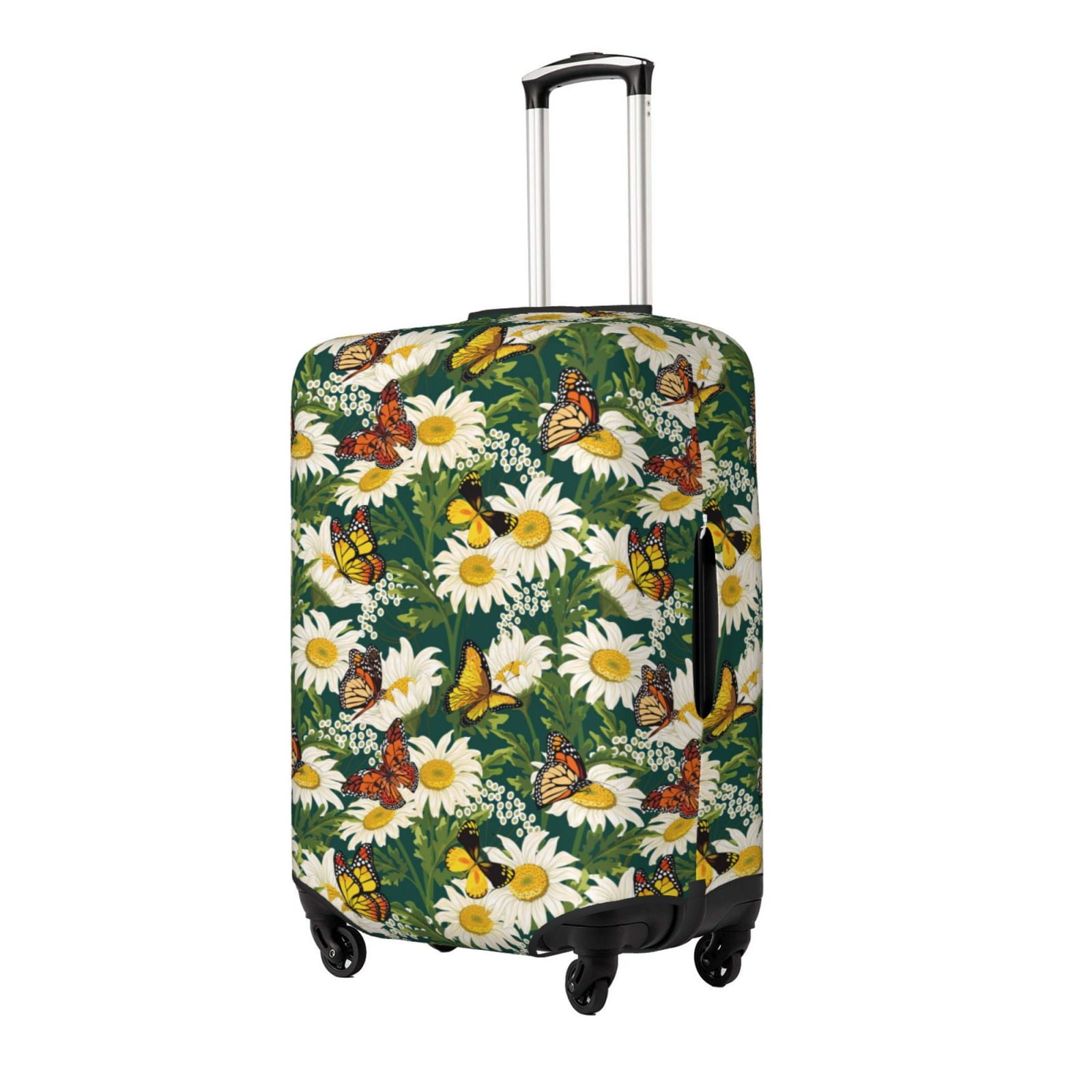 Fuzoiu Sunflowers And Butterflies Print Suitcase Cover,Washable Luggage ...