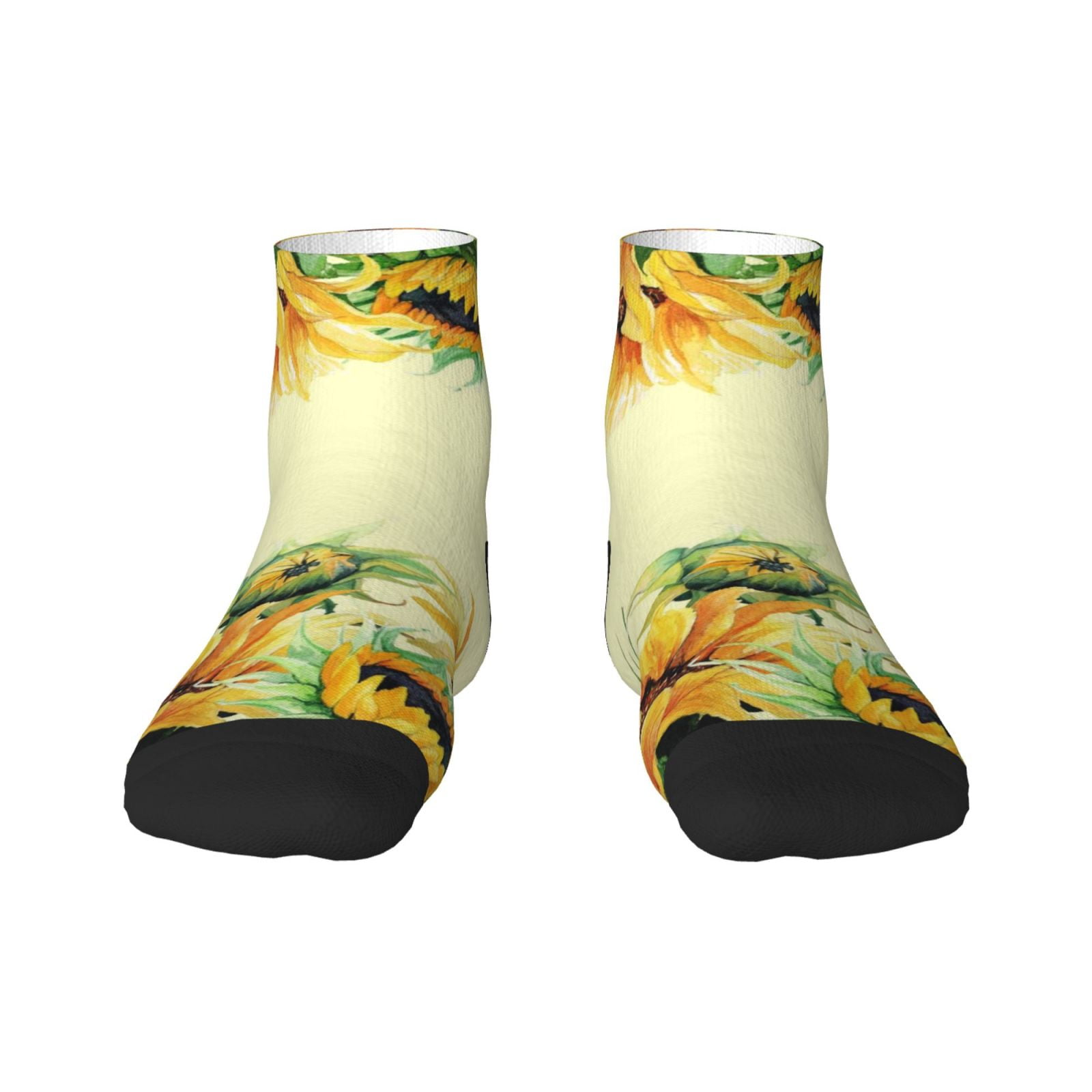 Fuzoiu Sunflowers On A Yellow Background Print Adult Socks, Crew ...