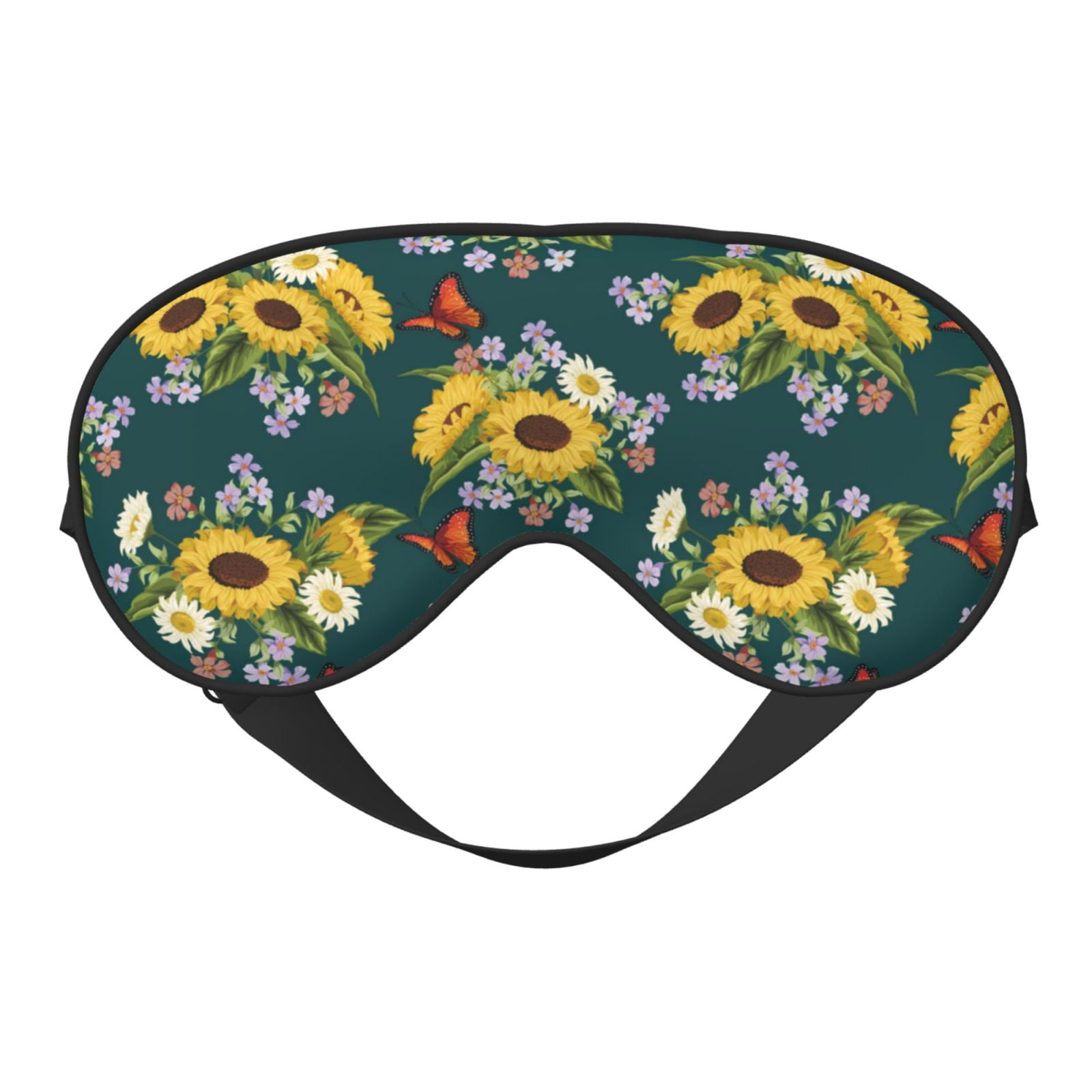 Fuzoiu Sunflowers Print Sleep Masks,Eye Masks with Adjustable Strap for ...