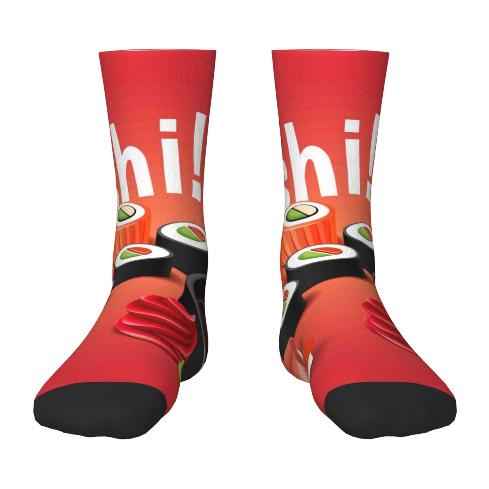 Fuzoiu Sushi Print Kids Socks For Boys Girls,Grip Crew Socks with Non ...