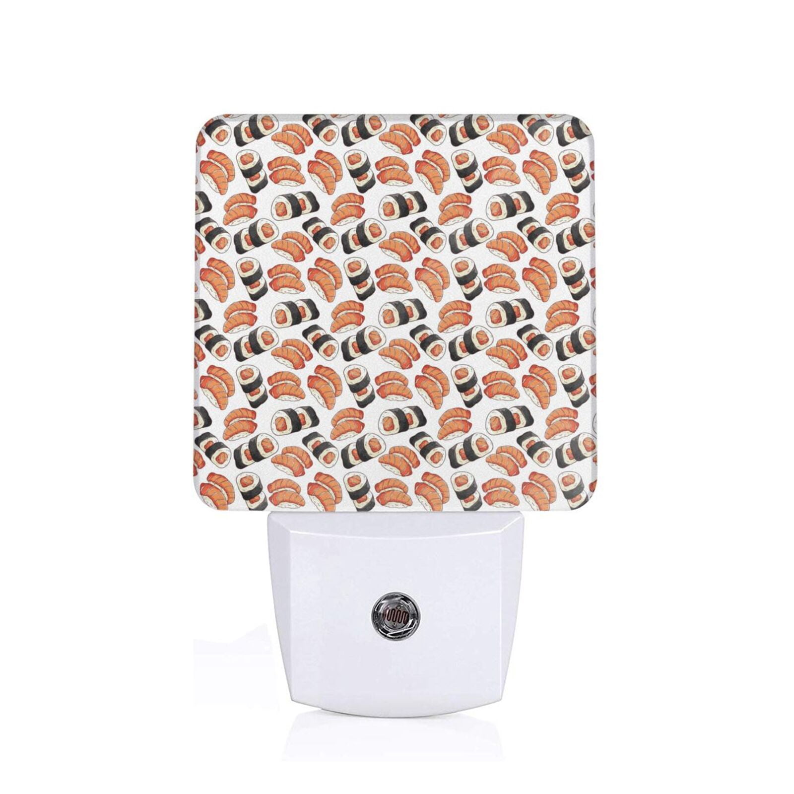 Fuzoiu Sushi Roll Print Dusk to Dawn LED Night Light with Light Sensor ...