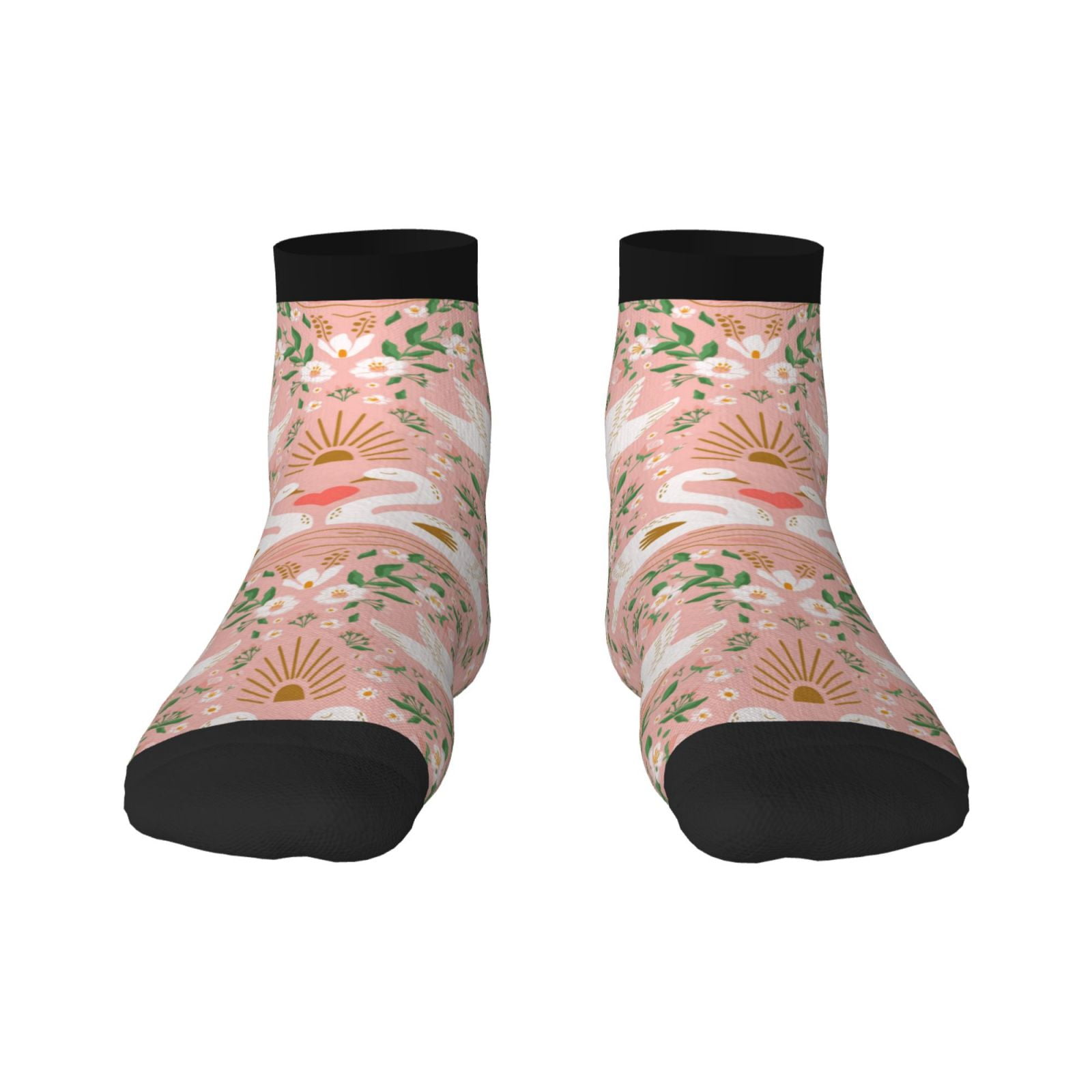 Fuzoiu Swan Couple Print Adult Socks, Crew Moisture-wicking Socks ...