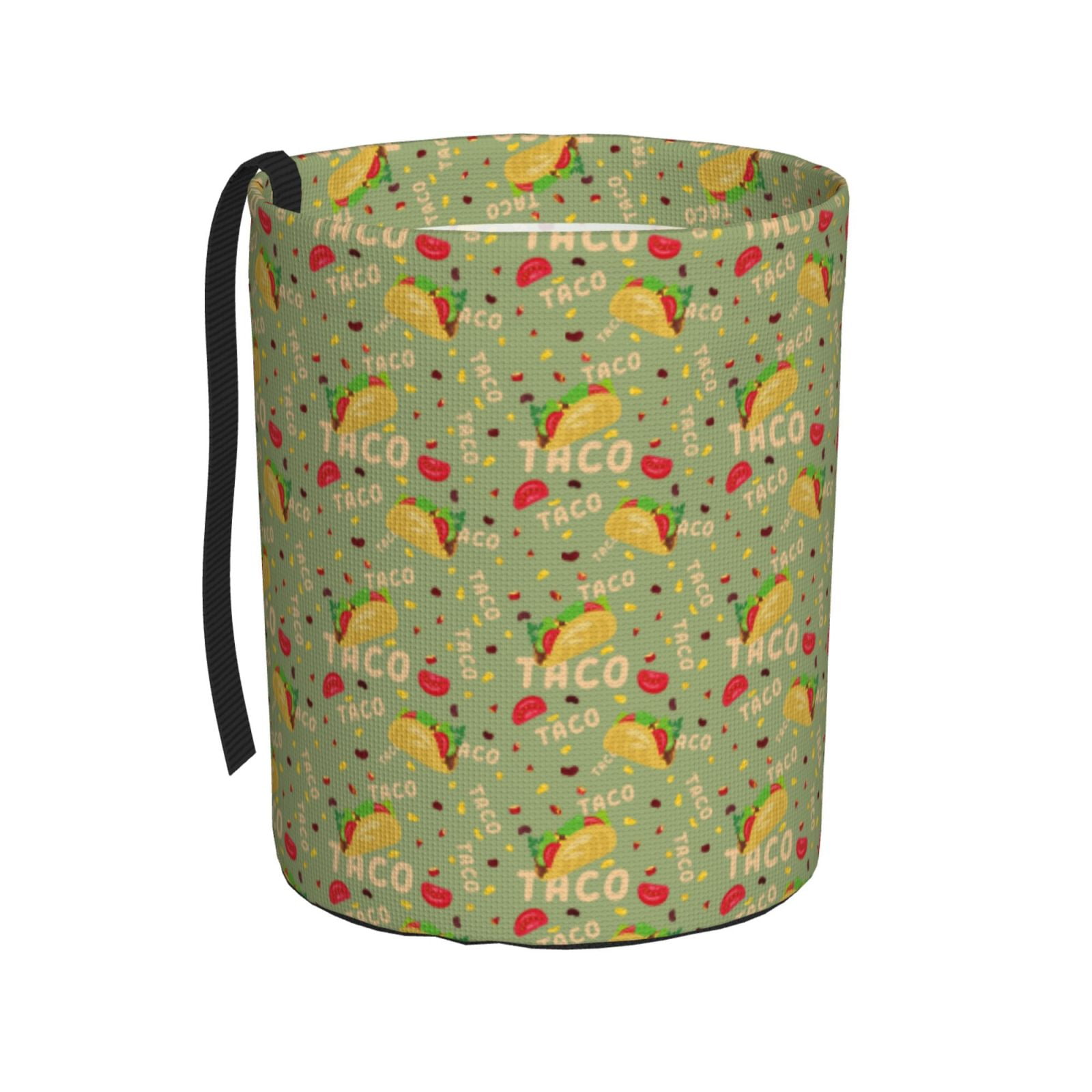 Fuzoiu Taco Print Car Trash Can,Leakproof Car Trash Can,Hanging Garbage ...