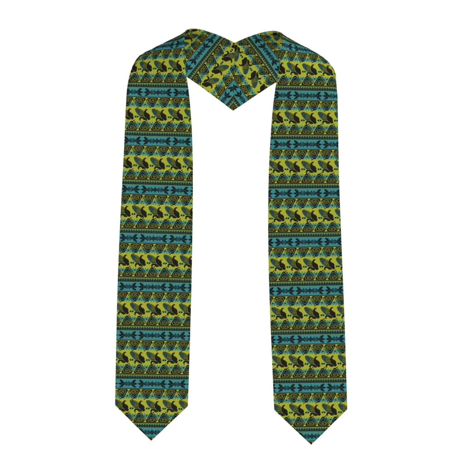 Fuzoiu Teal Vintage Corn Pattern Print Graduation Sash,Graduation Stole ...
