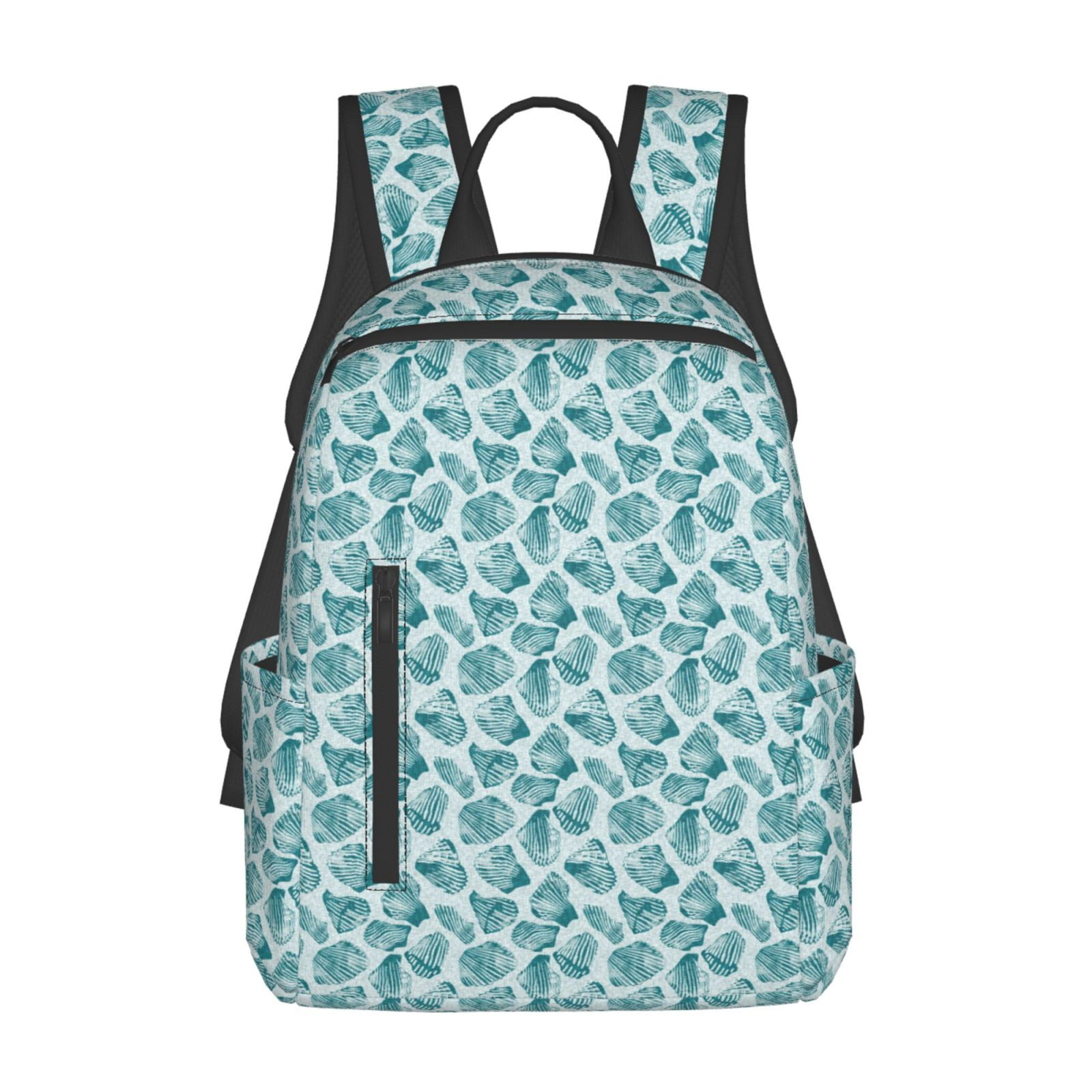 Fuzoiu Teal turquoise shell Print Lightweight Daypack,Weekender Bag for ...