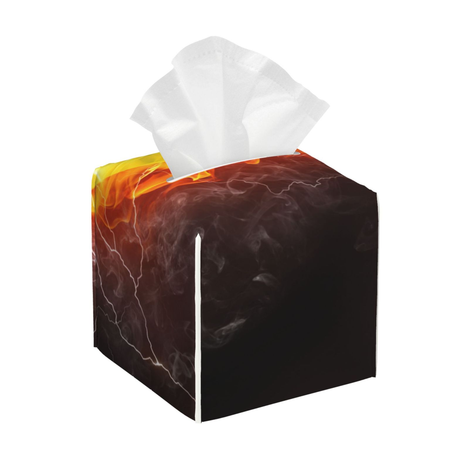 Fuzoiu Tennis Ball On Fire And Water Print Tissue Box Cover Holder ...
