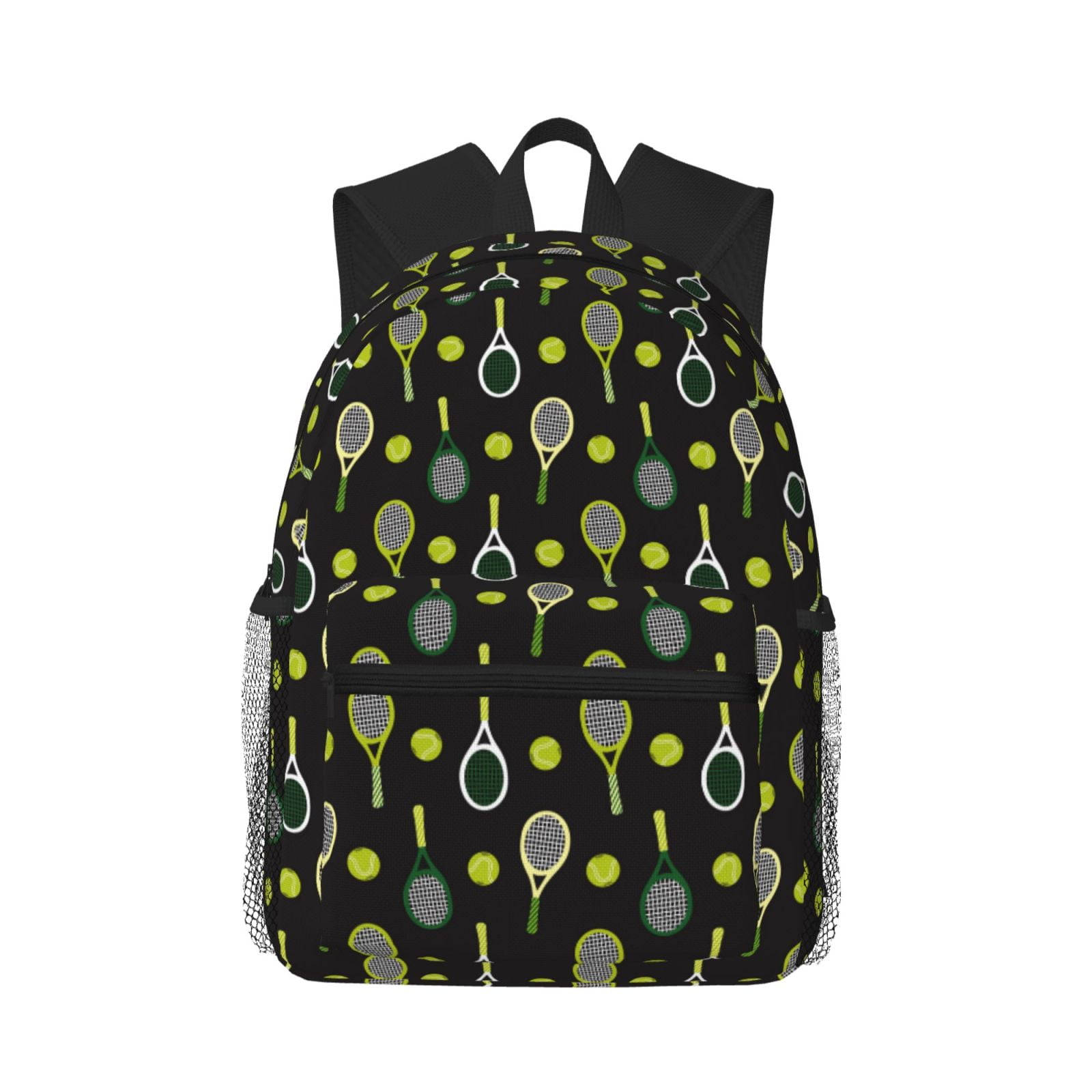 Fuzoiu Tennis Rackets Print School Backpack for Teens,Large Bookbag ...
