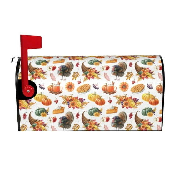 Fuzoiu Thanksgiving Turkeys 1 Print Decorative Waterproof Mailbox Cover ...