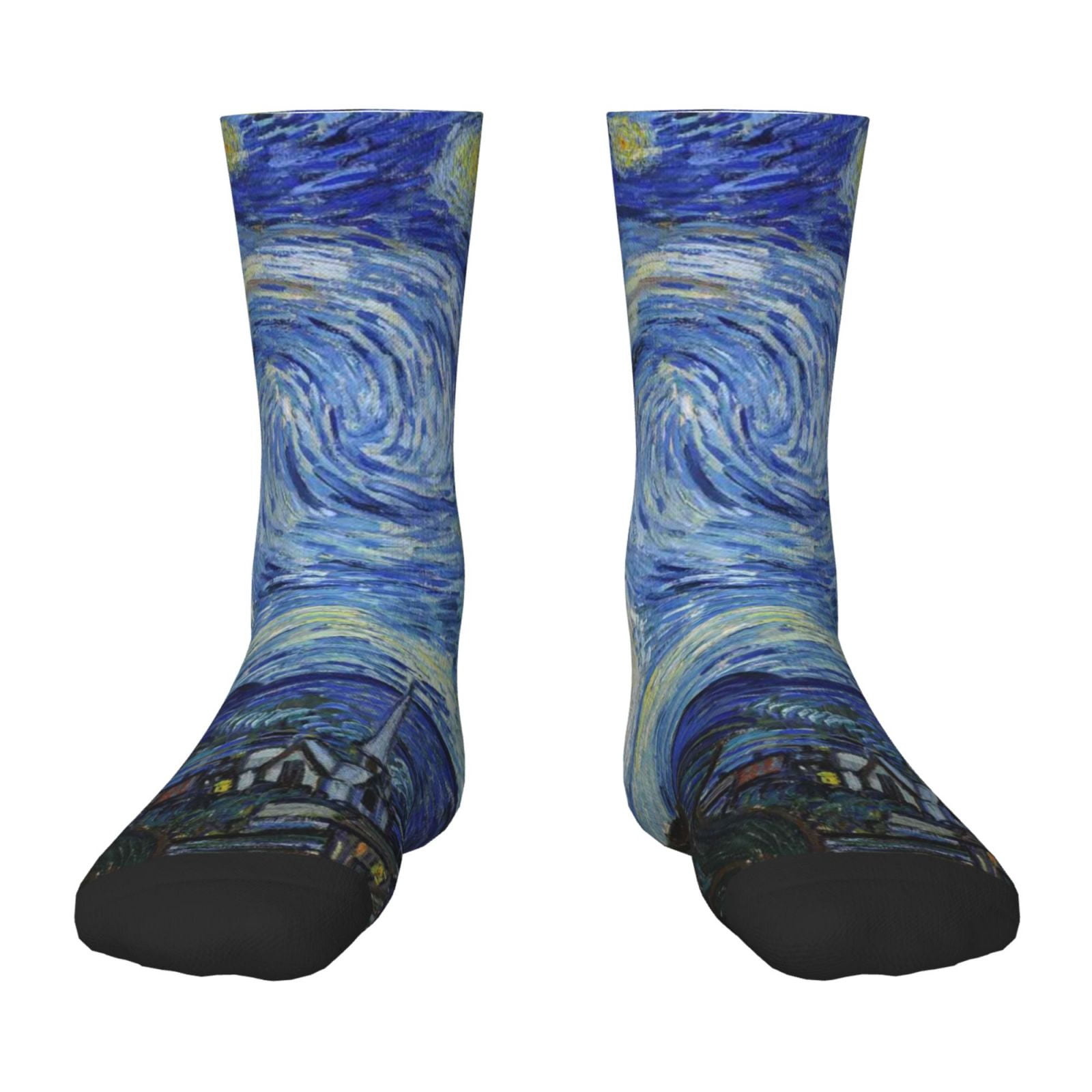 Fuzoiu The Starry Night Print Kids Socks For Boys Girls,Grip Crew Socks ...