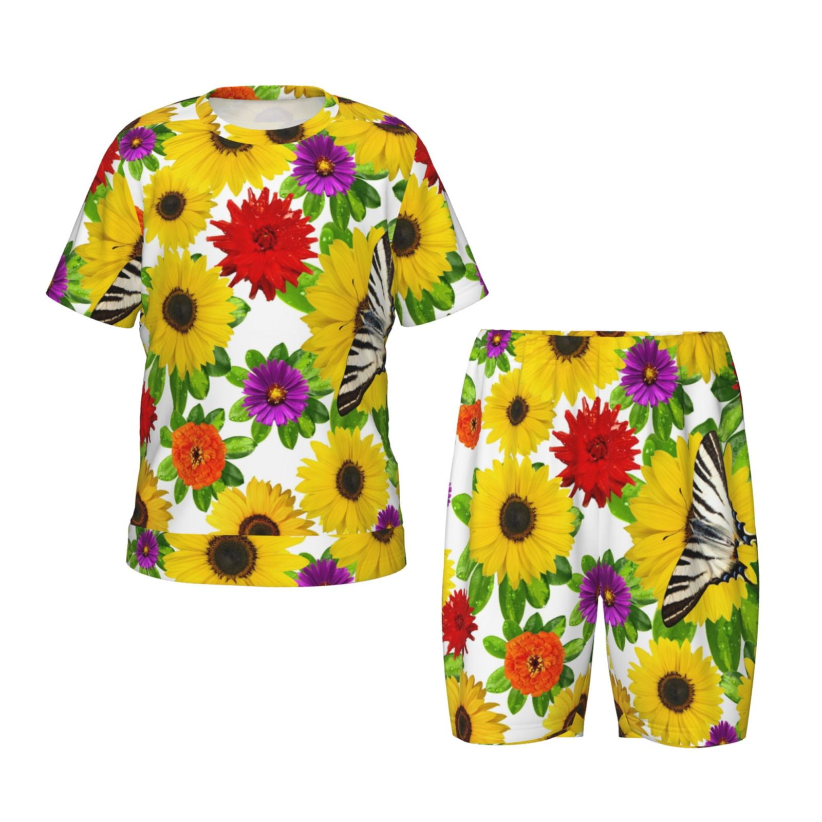 Fuzoiu Tiger Swallowtail On Flowers Print Boys Girls Pjs Sleepwear,2 ...