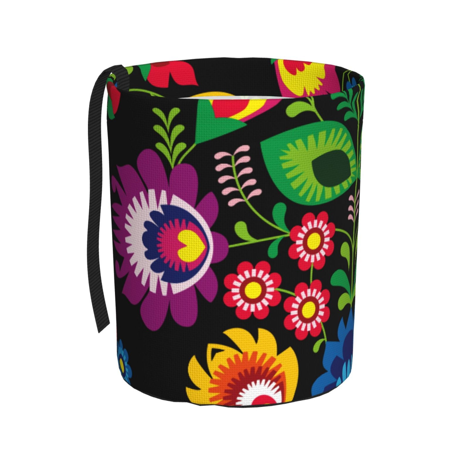 Fuzoiu Traditional Floral Polish Print Car Trash Can,Leakproof Car ...