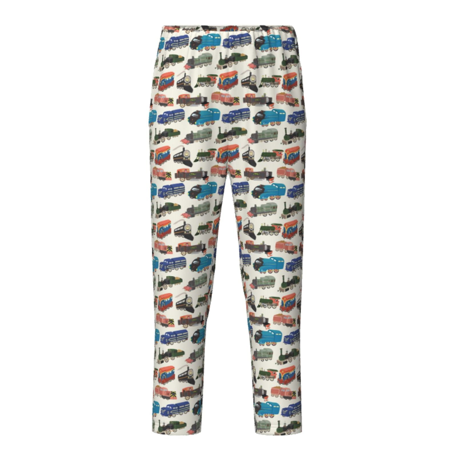 Fuzoiu Train Print Teenagers' Pajama Pants,Lounge Pants with Elastic ...