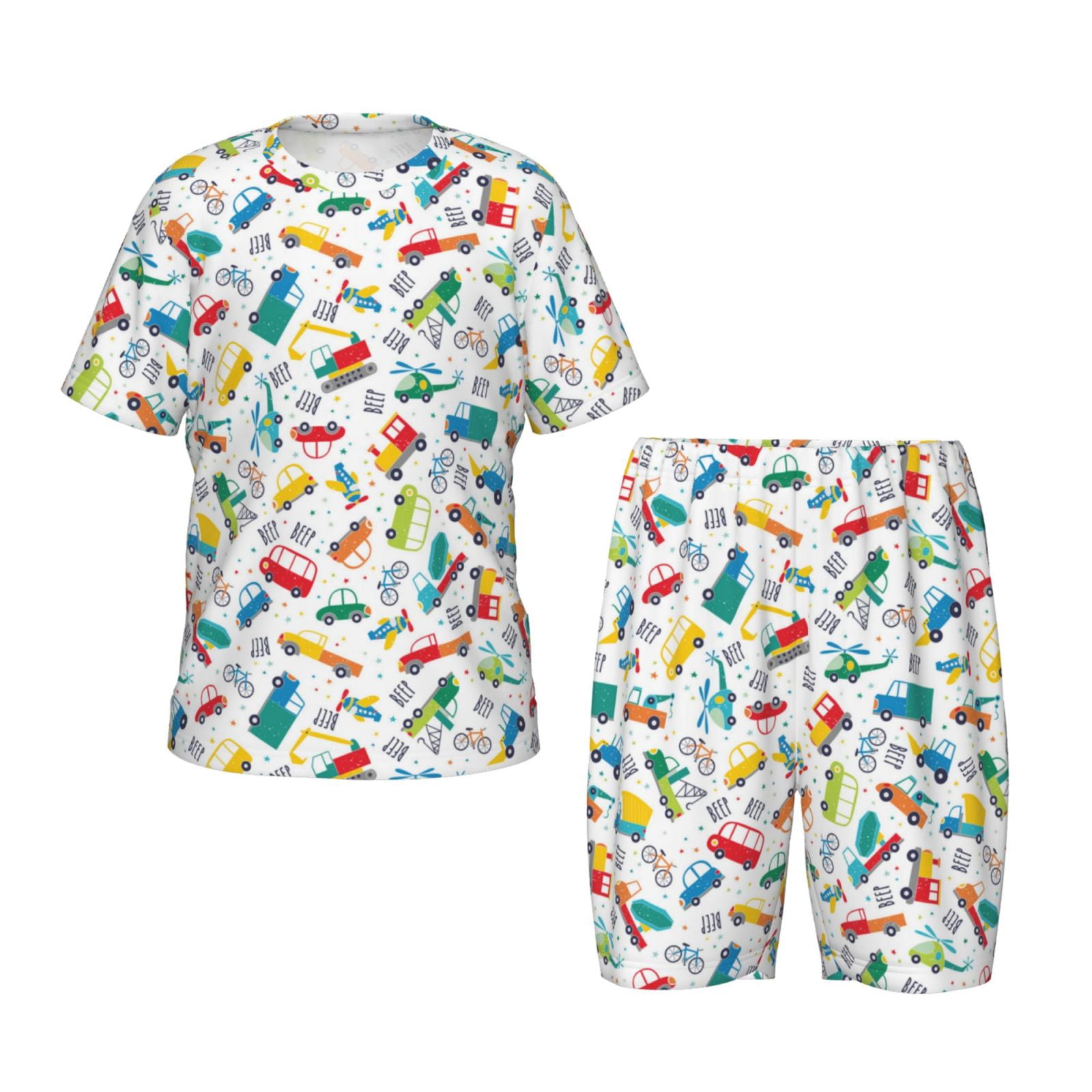 Fuzoiu Transport1 Print Boys Girls Pjs Sleepwear,2 Piece Pajam,Comfy ...