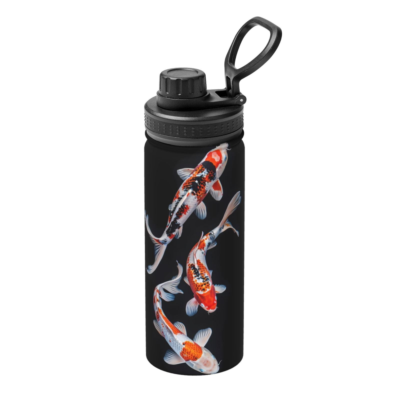 Fuzoiu Tricolor Koi Fish Trio Print 18oz Sports Insulated Kettle ...