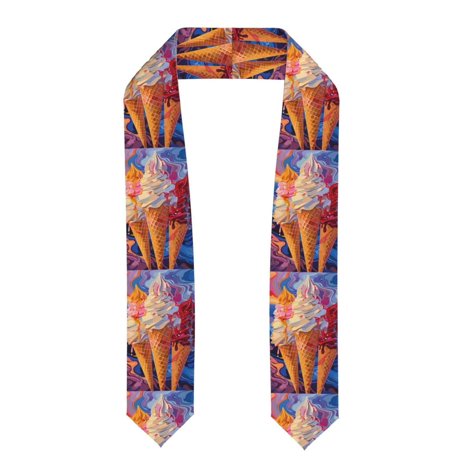 Fuzoiu Trio Of Dripping Cones Print Graduation Sash,Graduation Stole ...