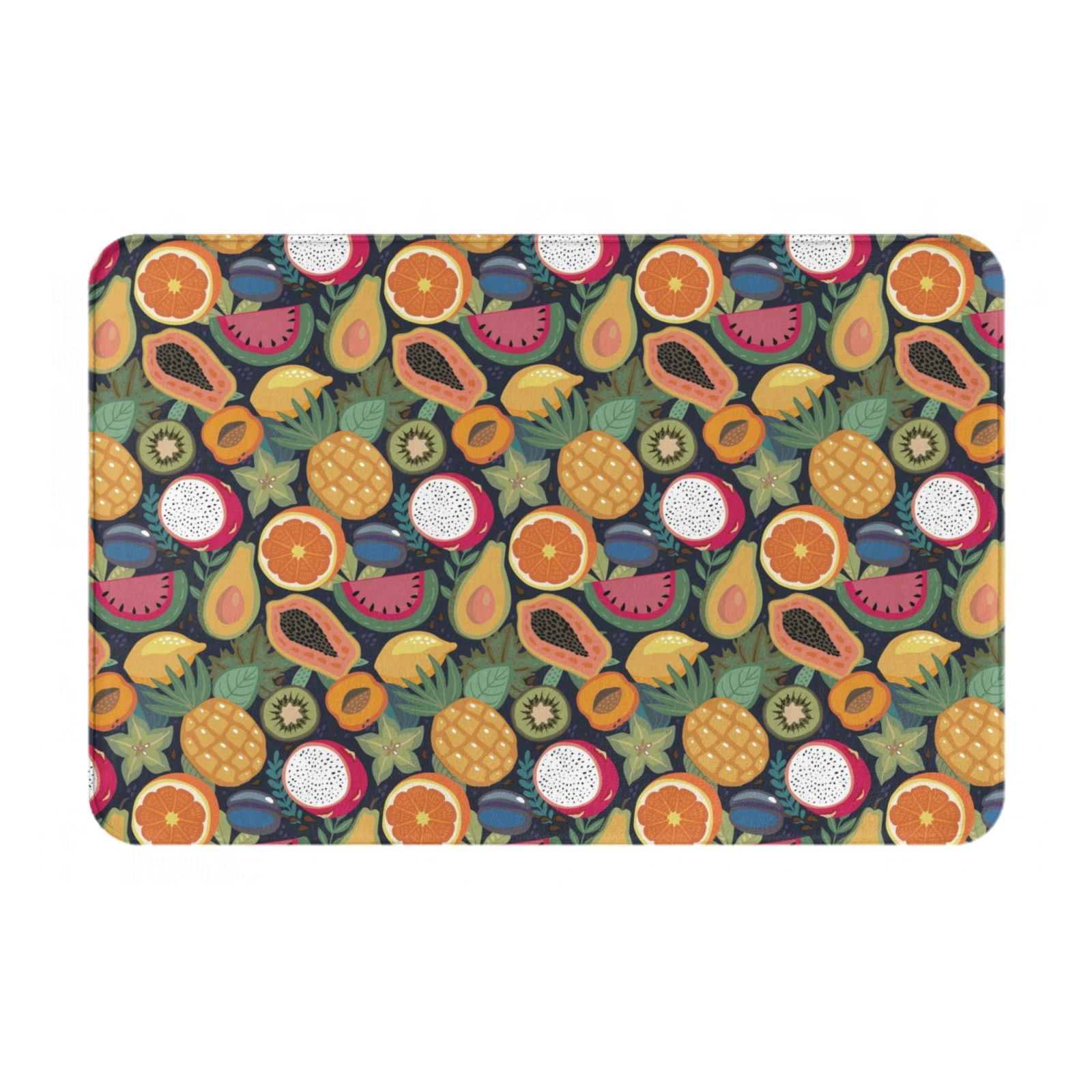 Fuzoiu Tropical Fruits Print Door Mat Outdoor Indoor Welcome Mats ...