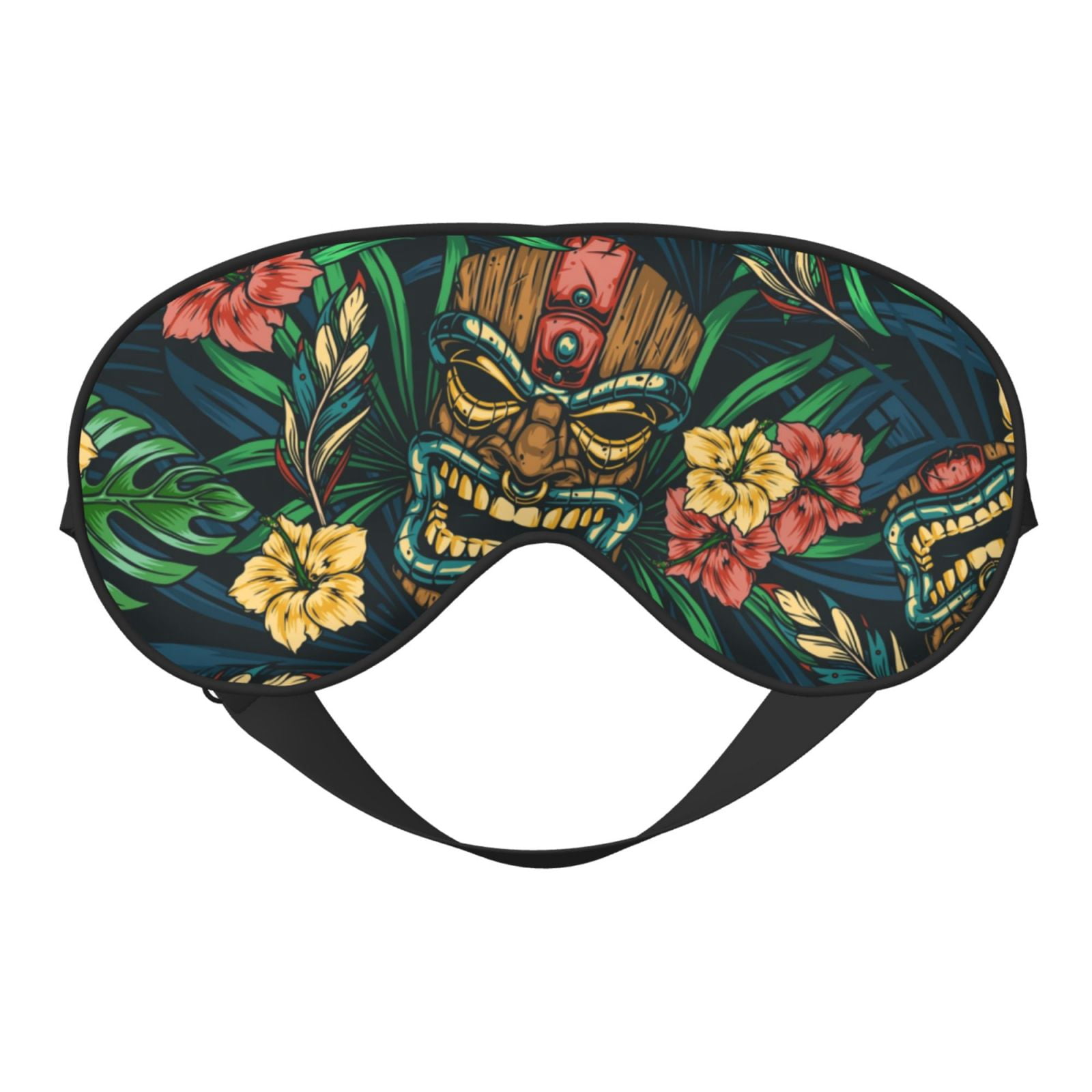 Fuzoiu Tropical Tribe Mask Print Sleep Masks,Eye Masks with Adjustable ...