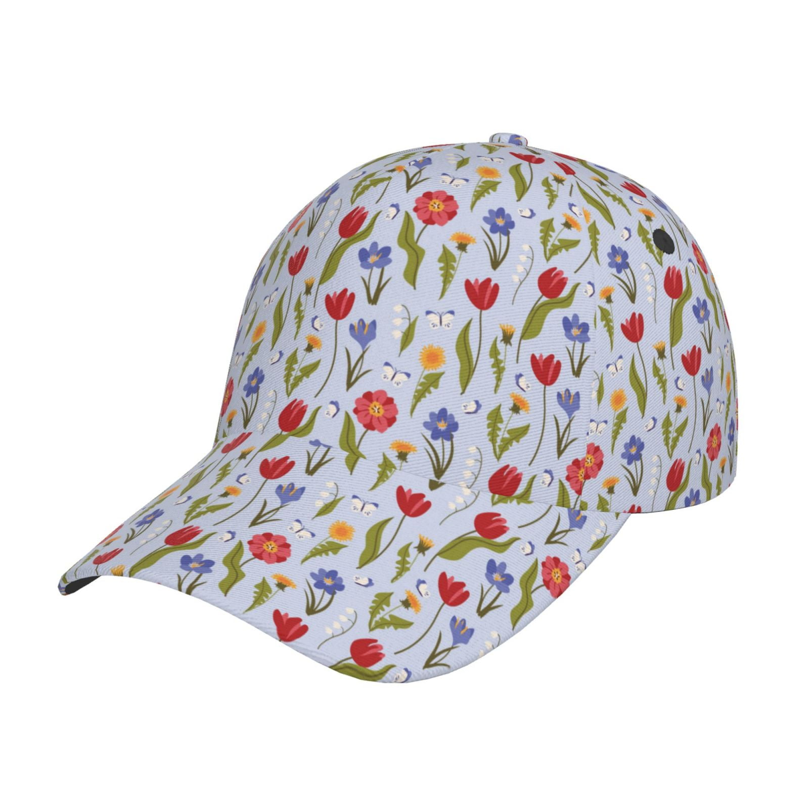 Fuzoiu Tulips Flowers Print Adjustable Baseball Cap for Men and Women ...