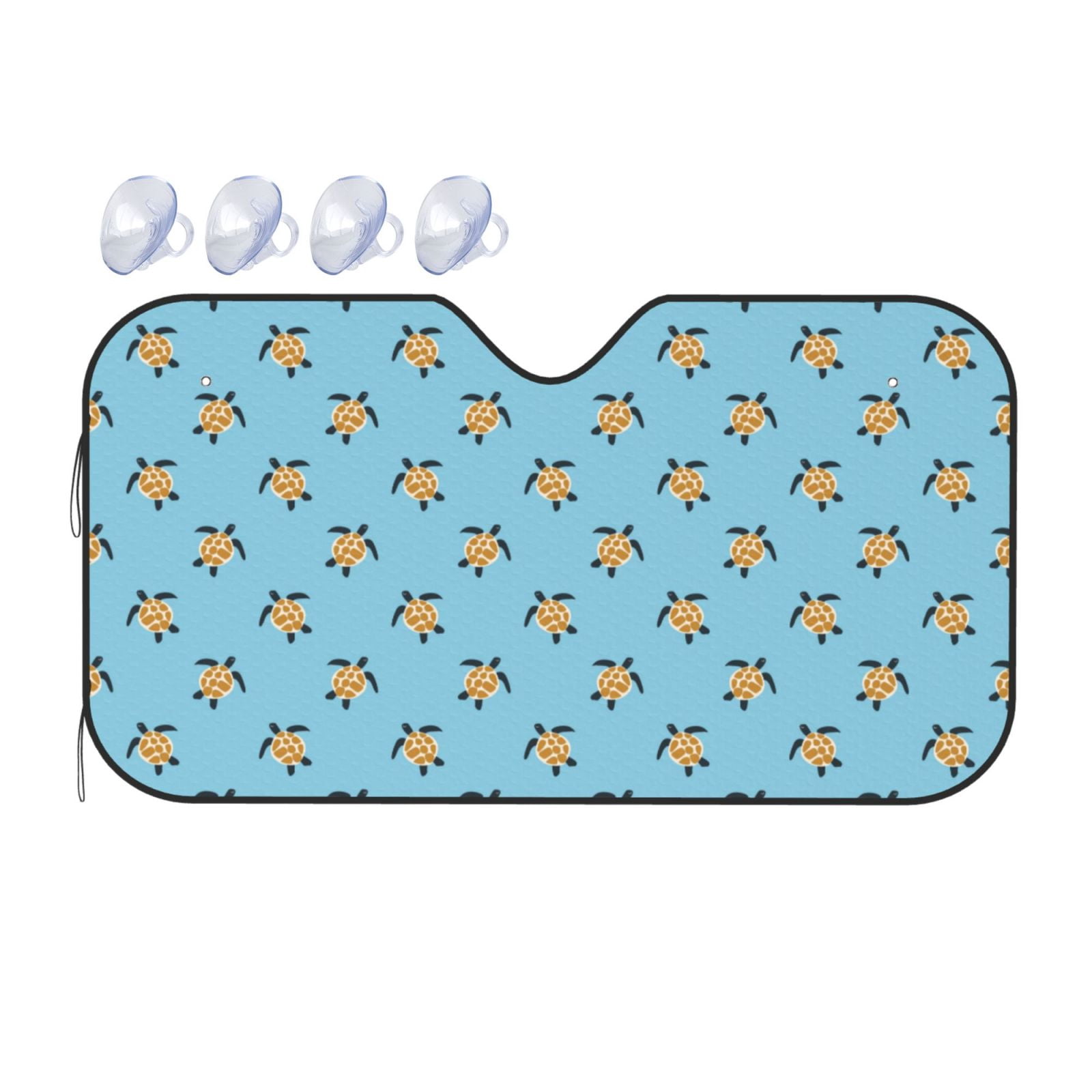 Fuzoiu Turtle Print Car Windshield Sunshade,Foldable Reflective Sun ...