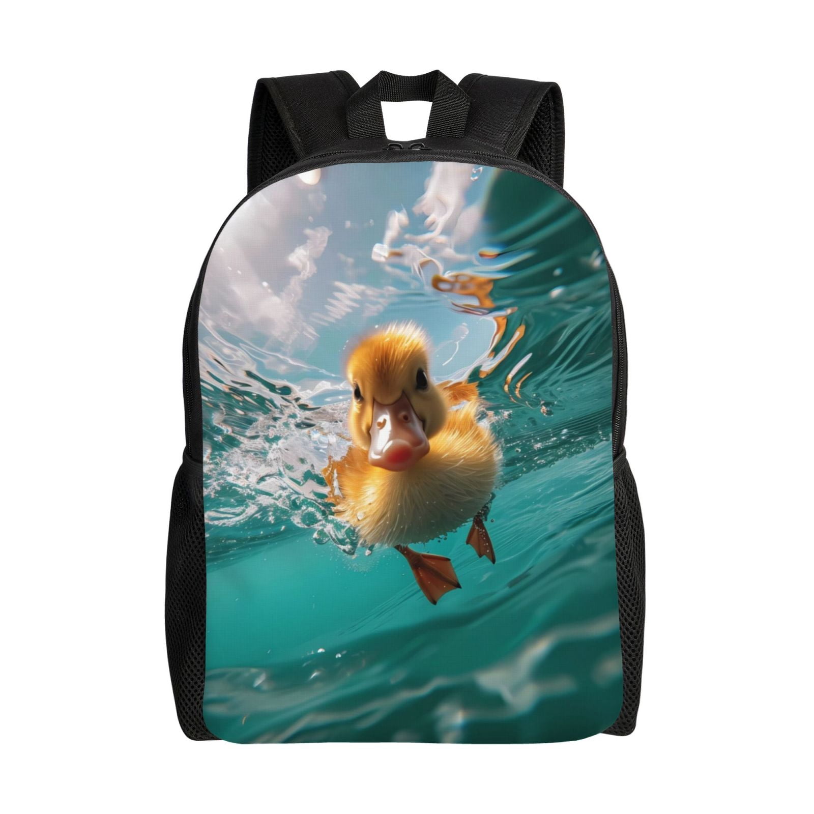 Fuzoiu Underwater Swimming Duck Print Laptop Backpack,Work Business ...