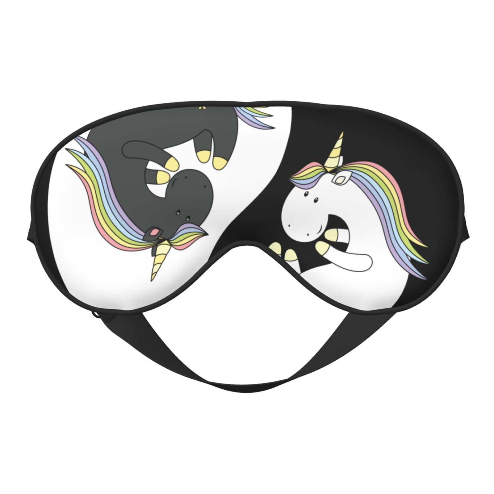 Fuzoiu Unicorn in Yoga Print Sleep Masks,Eye Masks with Adjustable ...
