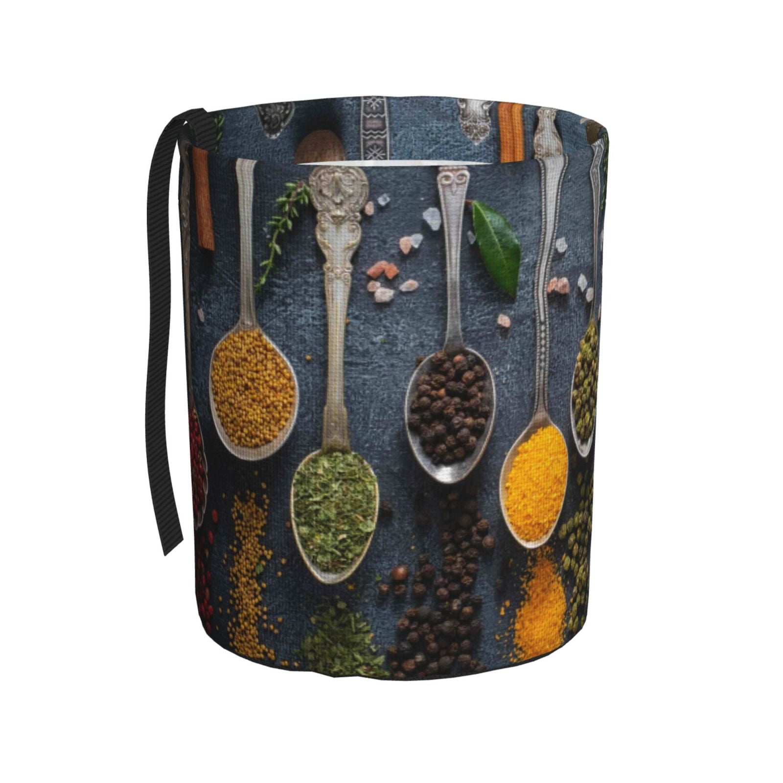 Fuzoiu Various Herbs And Spices In Spoons Print Car Trash Can,Leakproof ...