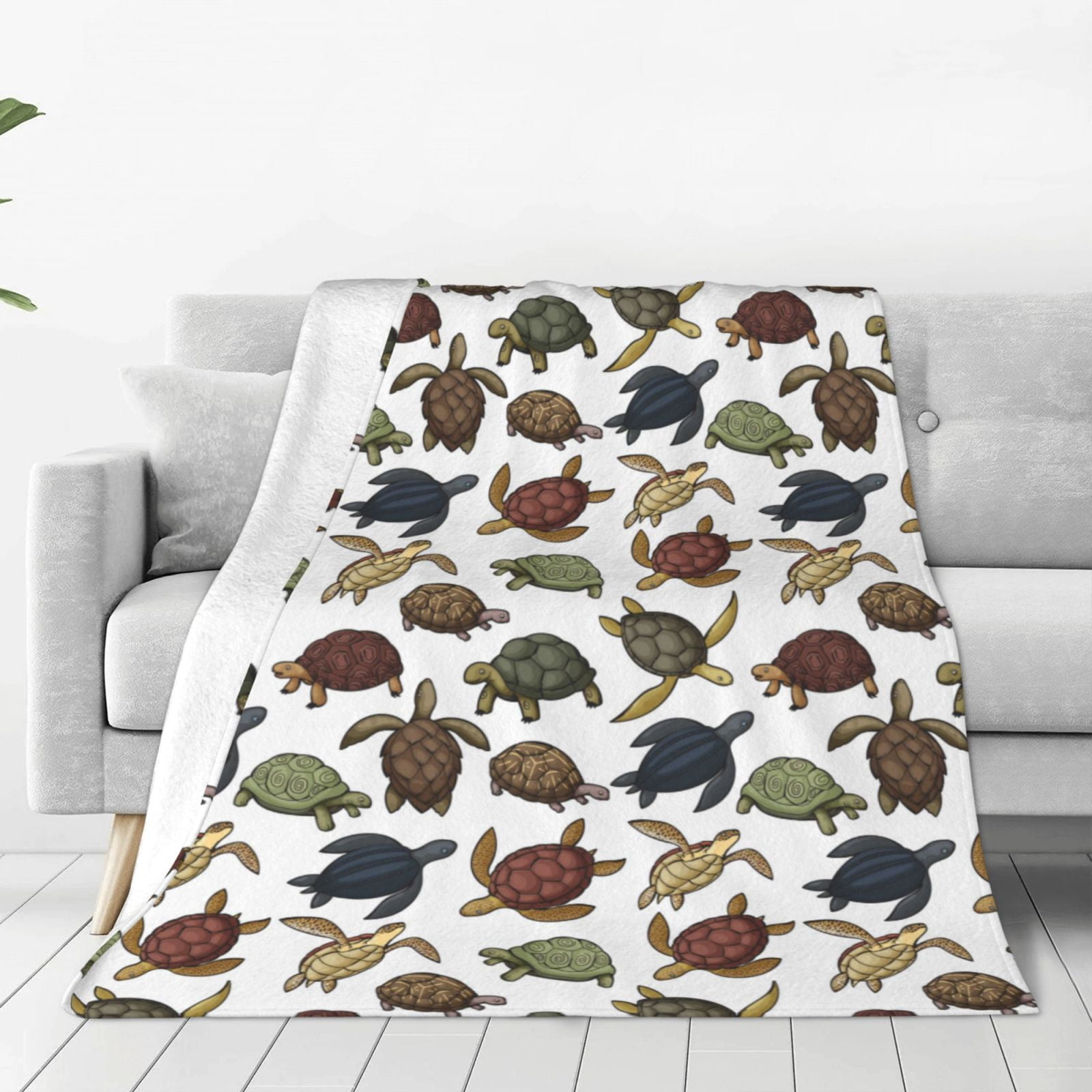 Fuzoiu Various Turtle Print Ultra-Soft Micro Fleece Blanket,All Seasons ...