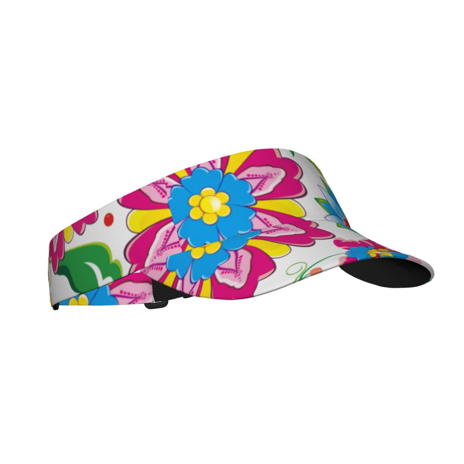 Fuzoiu Vector Mexican Otomi Style Bright Print Adult Sunscreen Visor Cap,Adjustable Summer Cap ...