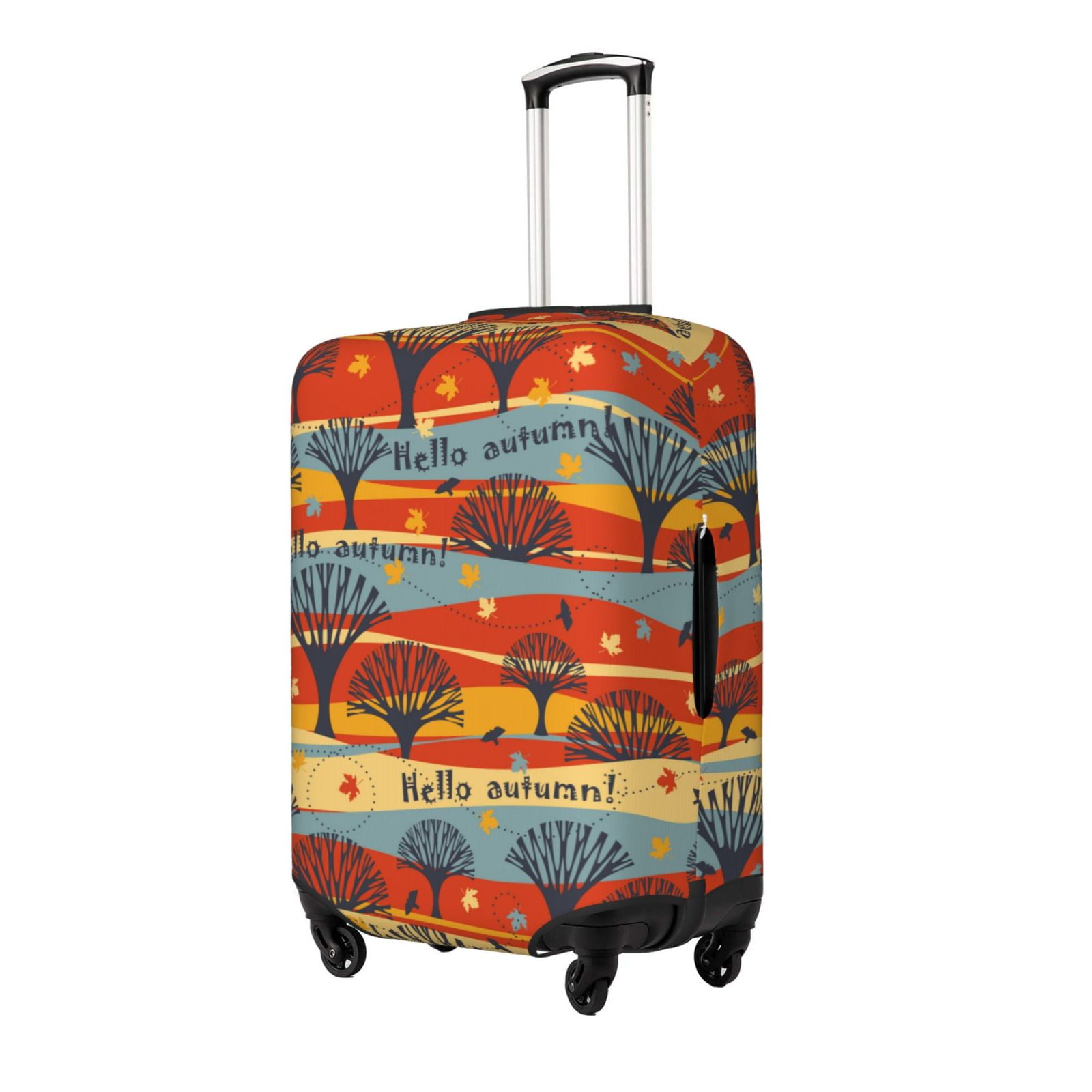 Fuzoiu Vibrant Autumn Forest Hues Print Suitcase Cover,Washable Luggage ...