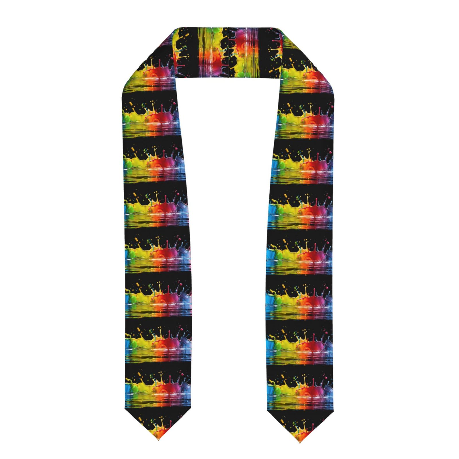 Fuzoiu Vibrant Color Splash Print Graduation Sash,Graduation Stole ...