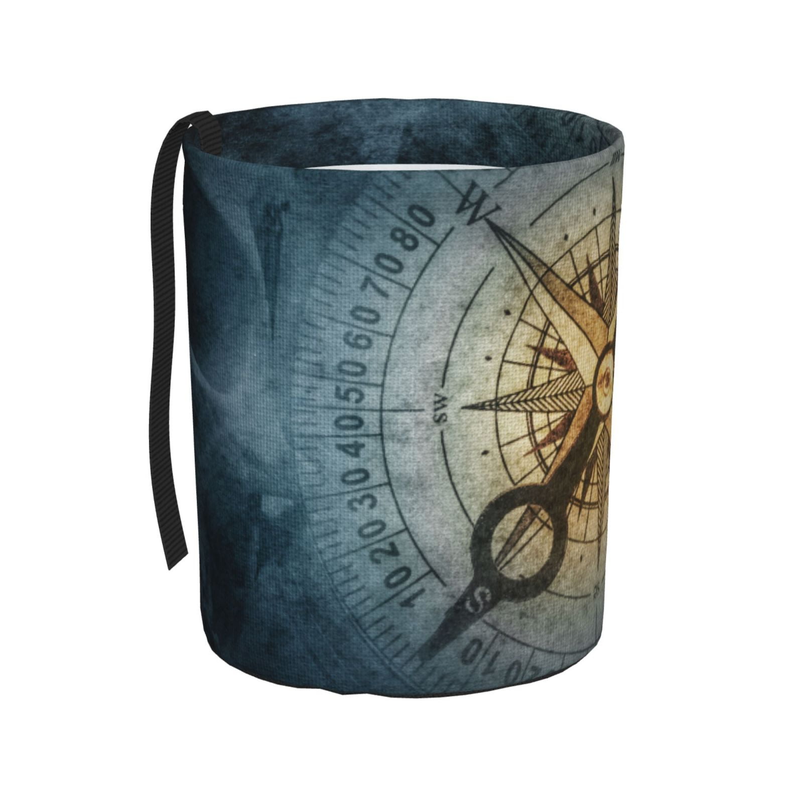 Fuzoiu Vintage Compass Print Car Trash Can,Leakproof Car Trash Can ...