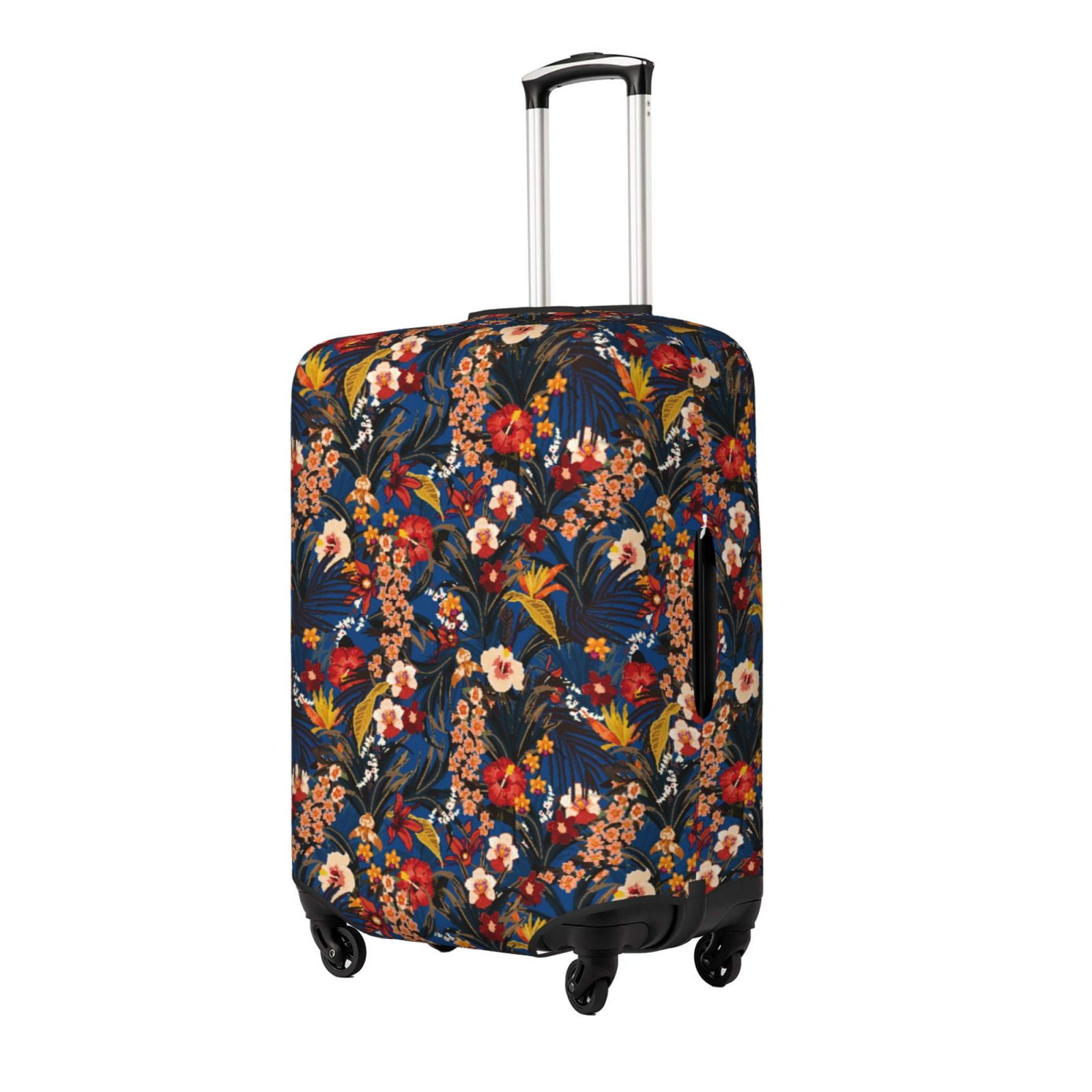 Fuzoiu Vintage Floral Print Suitcase Cover,Washable Luggage Covers for ...