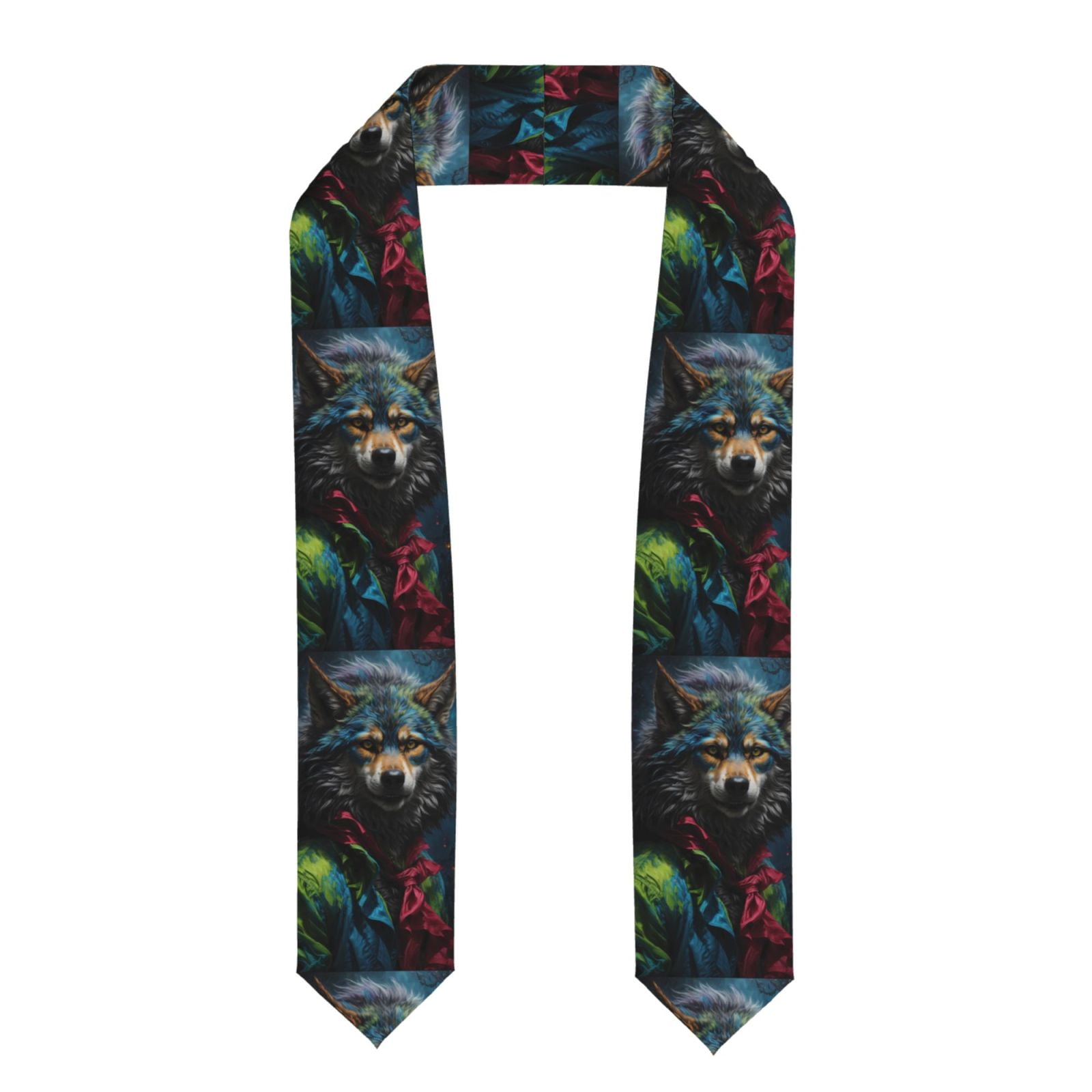 Fuzoiu Vintage Wolf Warrior Print Graduation Sash,Graduation Stole ...