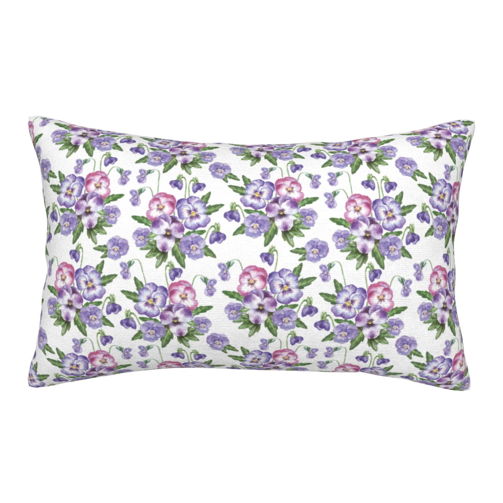 Fuzoiu Violets Flowers Print Fuzzy Pillowcases, Super Soft Pillow Case ...