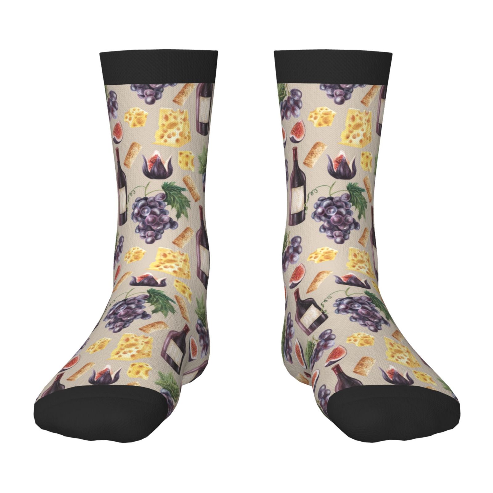 Fuzoiu Watercolor Bottles And Glasses Print Kids Socks For Boys Girls ...