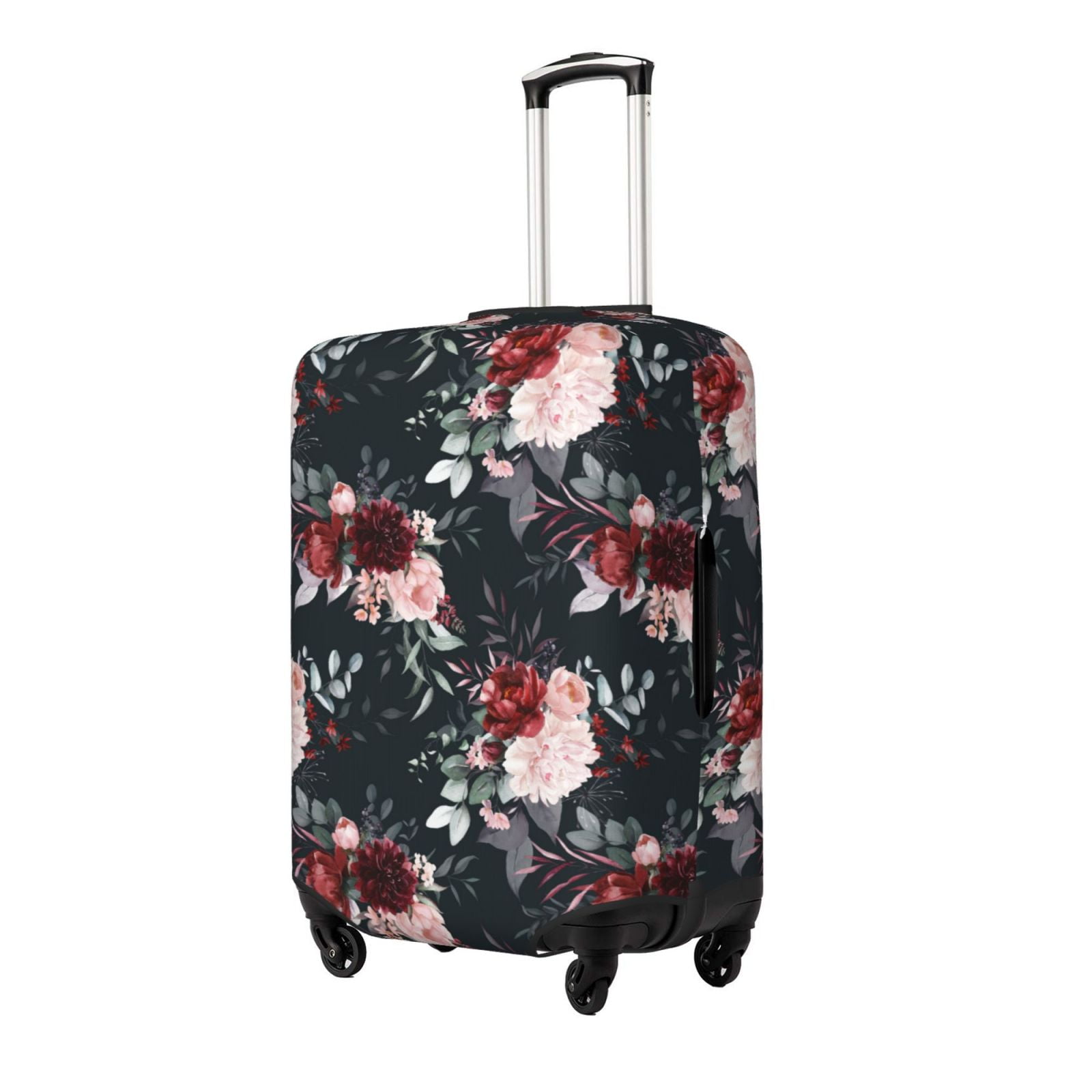 Fuzoiu Watercolor Floral Print Suitcase Cover,Washable Luggage Covers ...