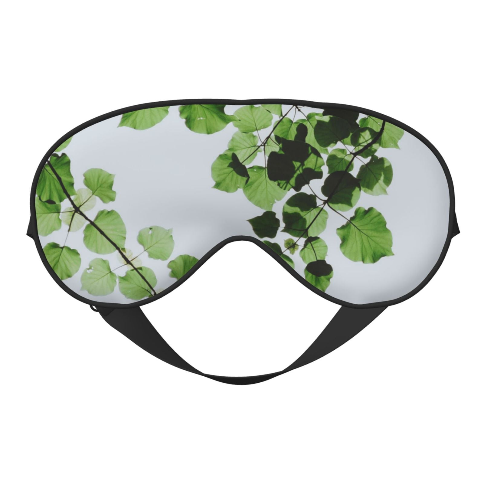 Fuzoiu Watercolor Green Leaves Print Sleep Masks,Eye Masks with ...