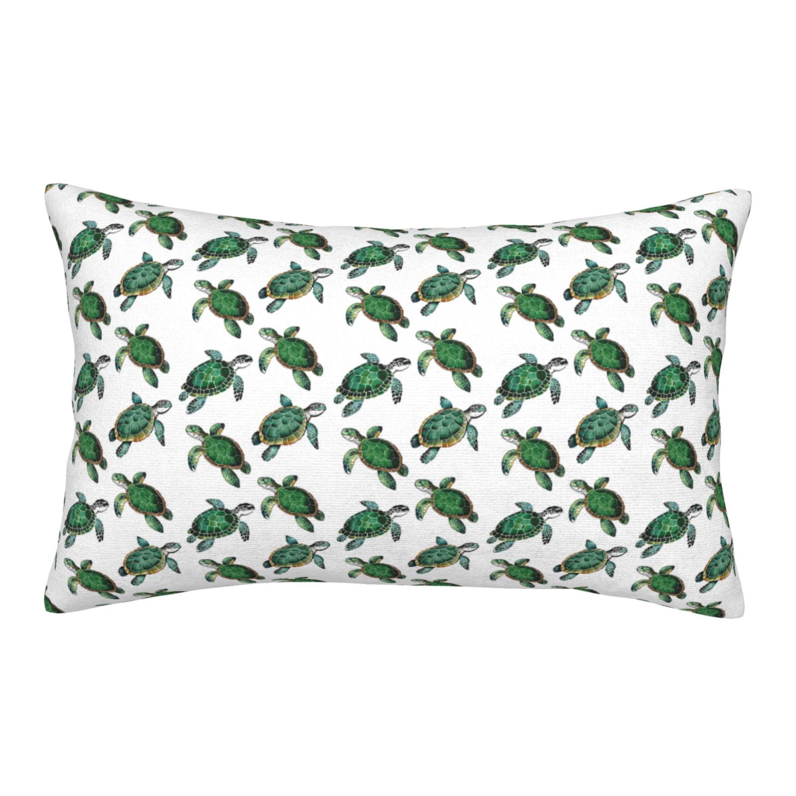 Fuzoiu Watercolor Turtle Print Fuzzy Pillowcases, Super Soft Pillow ...