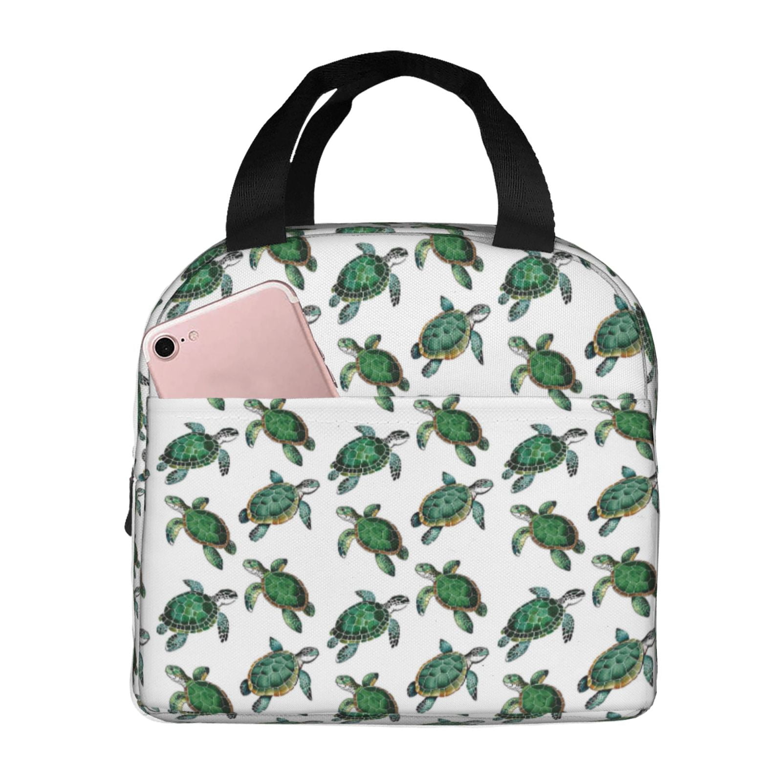 Fuzoiu Watercolor Turtle Print Lunch Bag for Women & Men,Adult ...