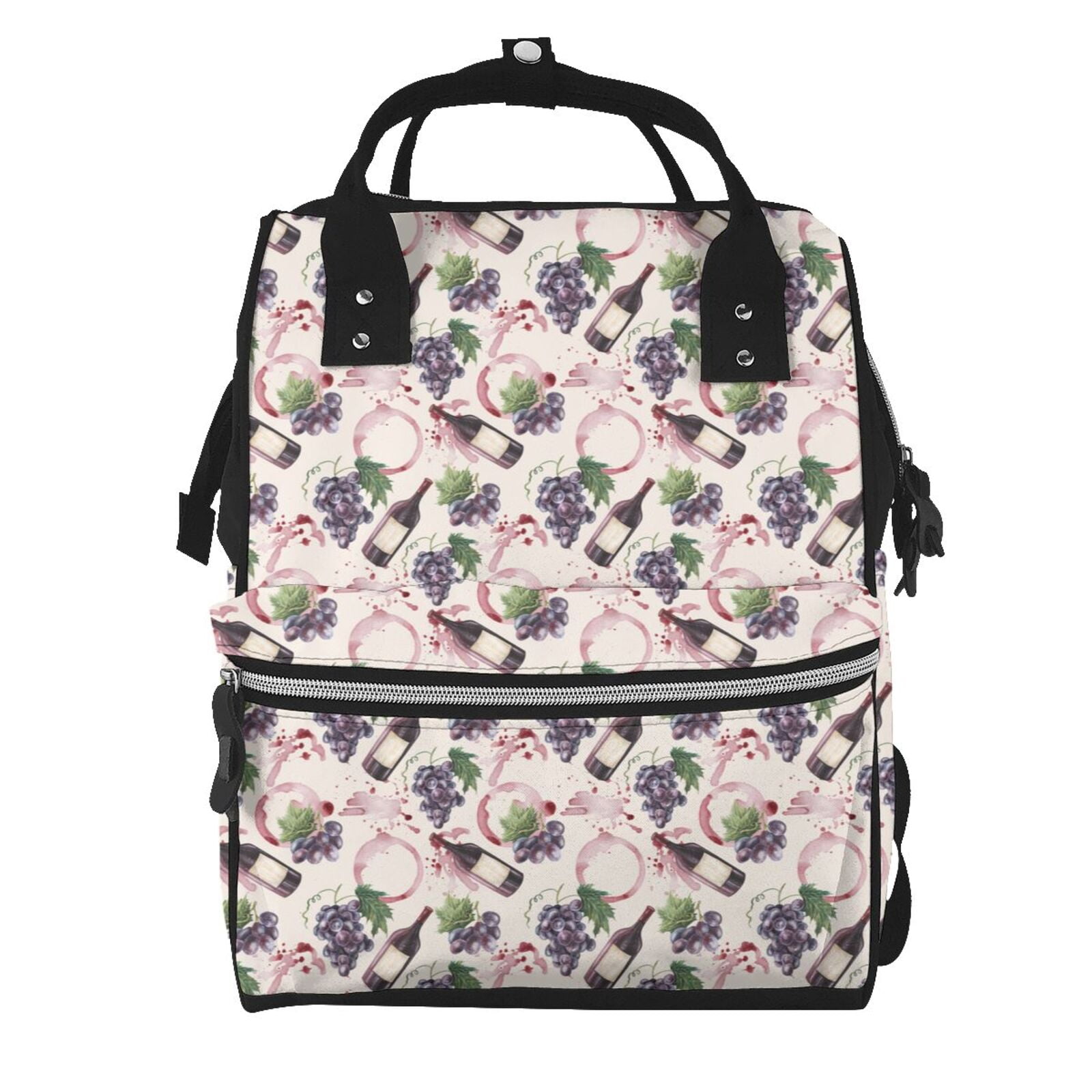 Fuzoiu Watercolor Wine Bottle Print Diaper Bag Backpack,Baby Essentials ...