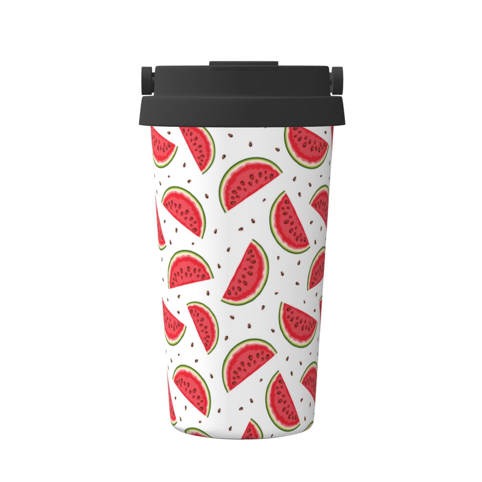 Fuzoiu Watermelon Print Stainless Steel Travel Mug,Vacuum Insulated ...