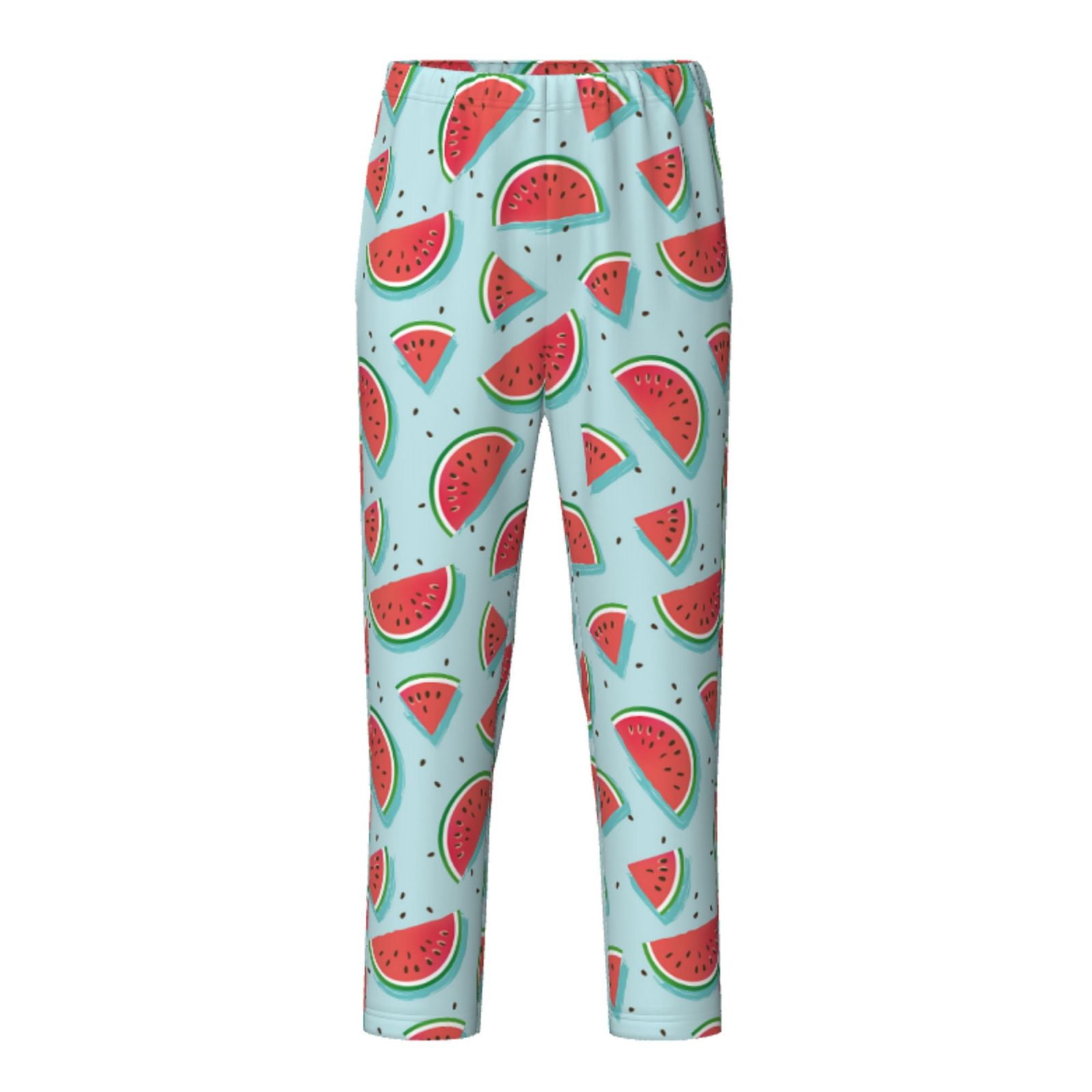 Fuzoiu Watermelon Print Teenagers' Pajama Pants,Lounge Pants with 2 ...