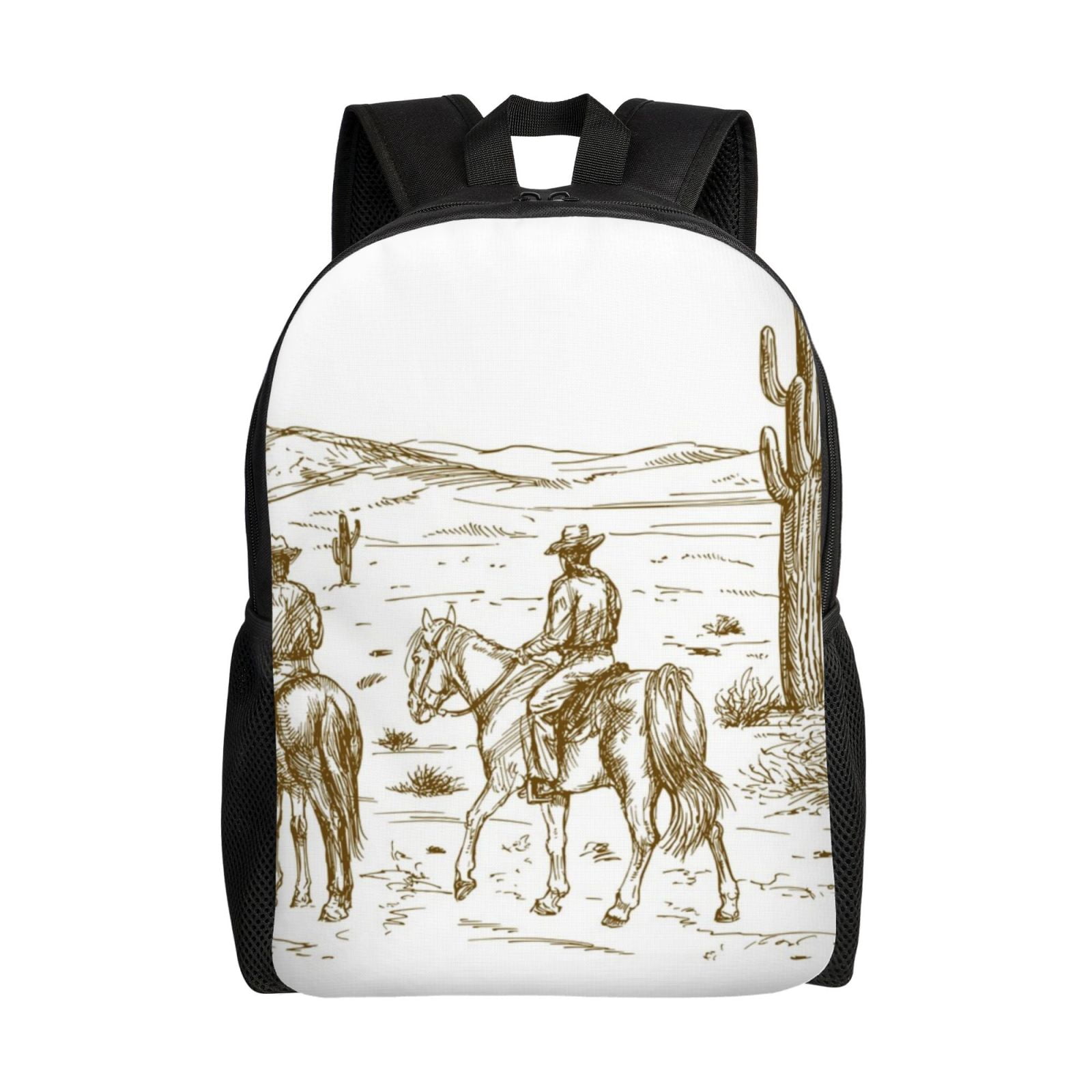 Fuzoiu Western Desert Cowboys Print Laptop Backpack,Work Business ...