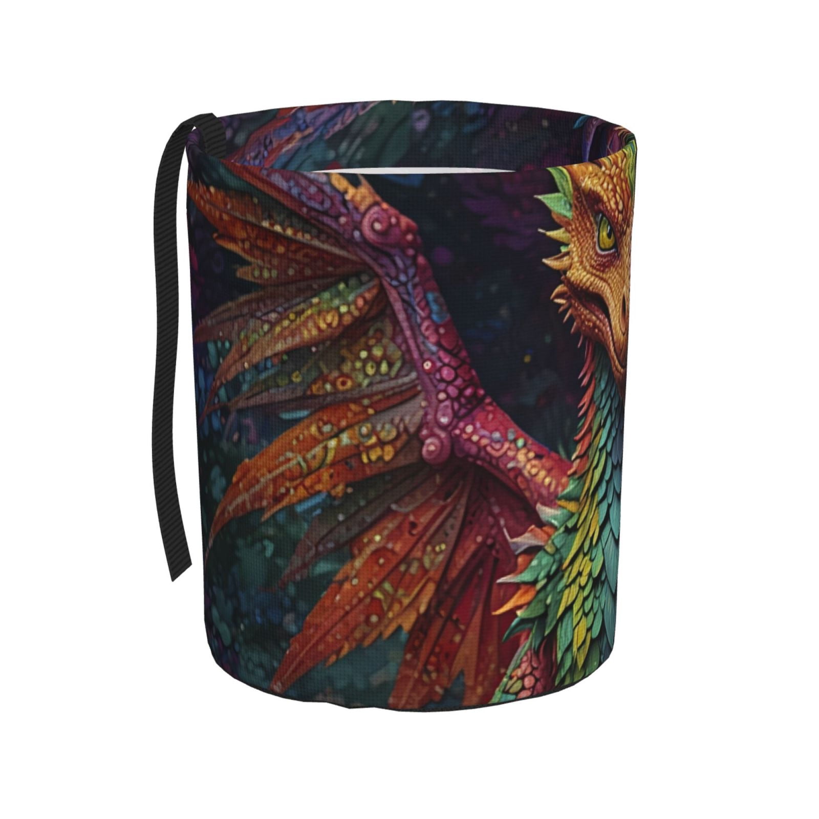 Fuzoiu Whimsical Dragon Color Cool Print Car Trash Can,Leakproof Car ...
