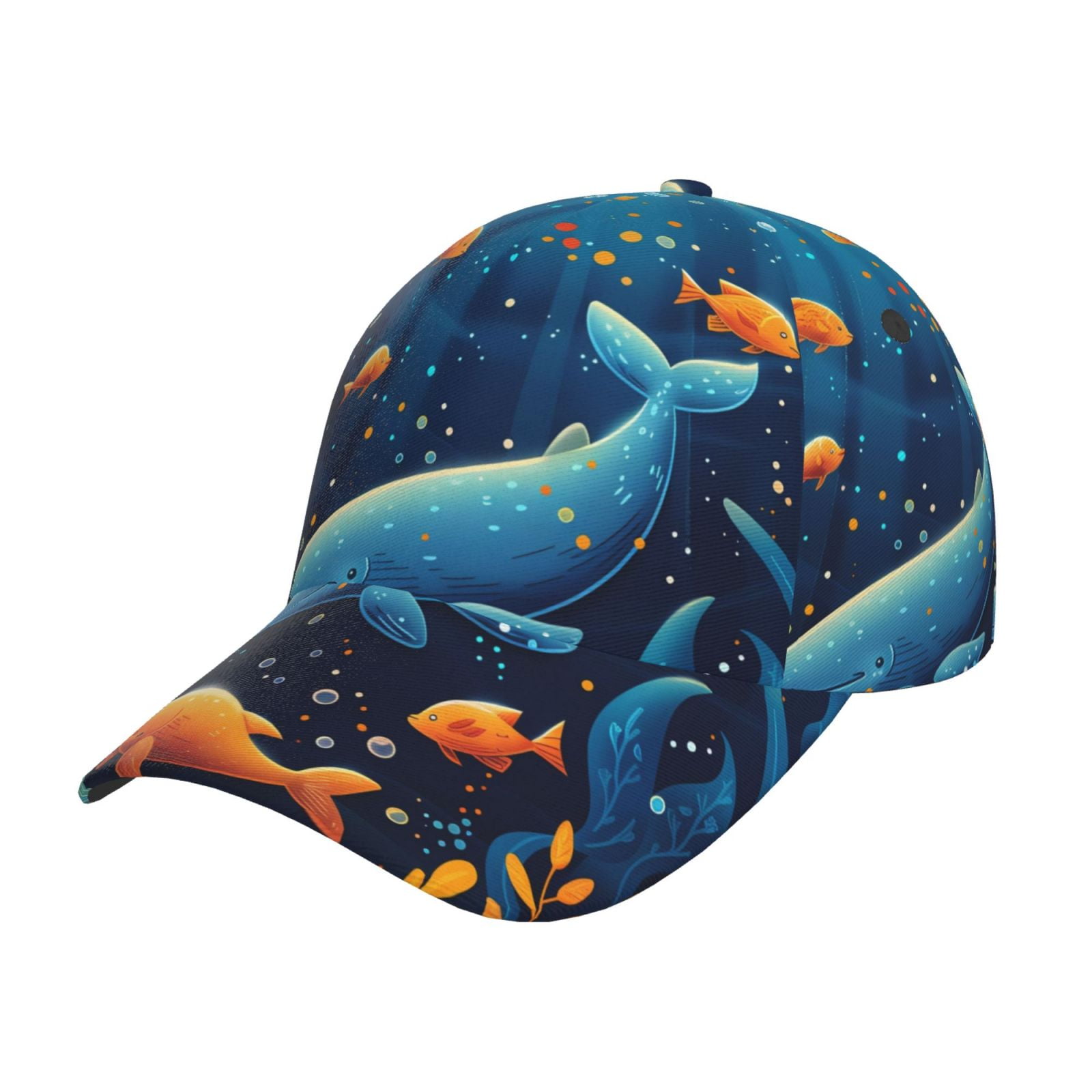 Fuzoiu Whimsical Underwater Fantasy Print Adjustable Baseball Cap for ...
