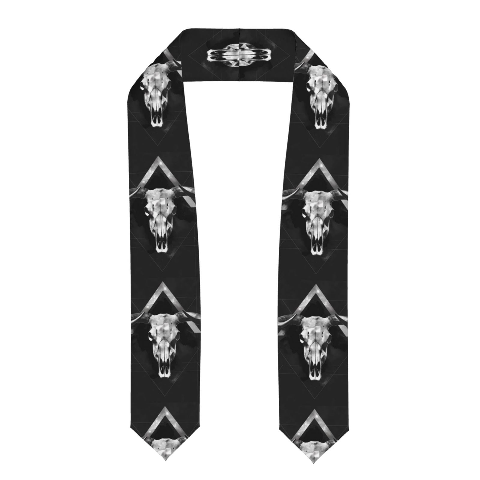 Fuzoiu White Black Sheep skull Print Graduation Sash,Graduation Stole ...
