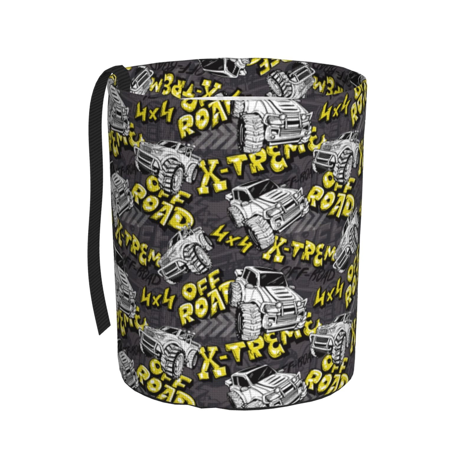 Fuzoiu White Retro Off-Road Vehicle Print Car Trash Can,Leakproof Car ...